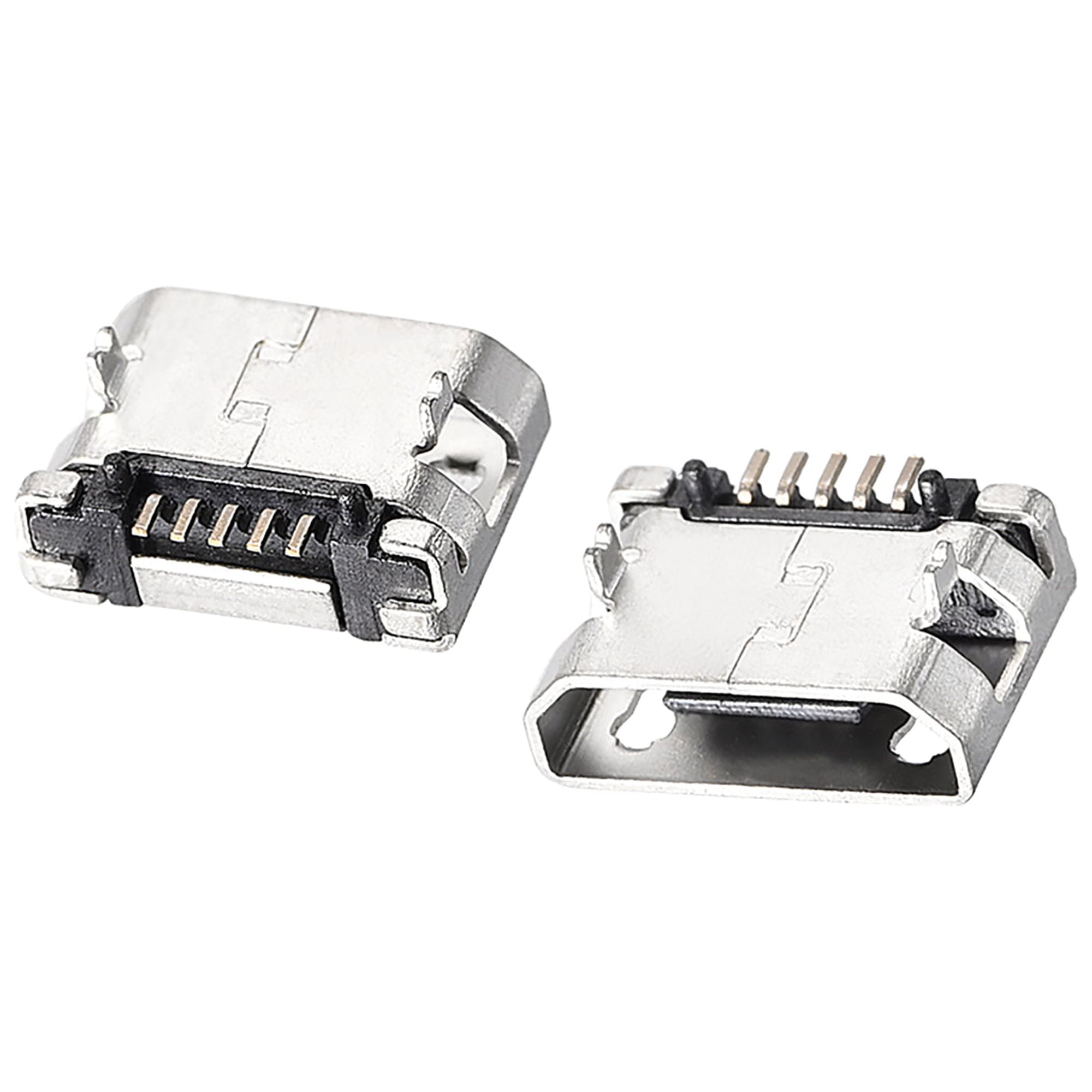 Uxcell 5-Pin DIP 180 Degree Female Micro Solder USB Connector 30 Count ...