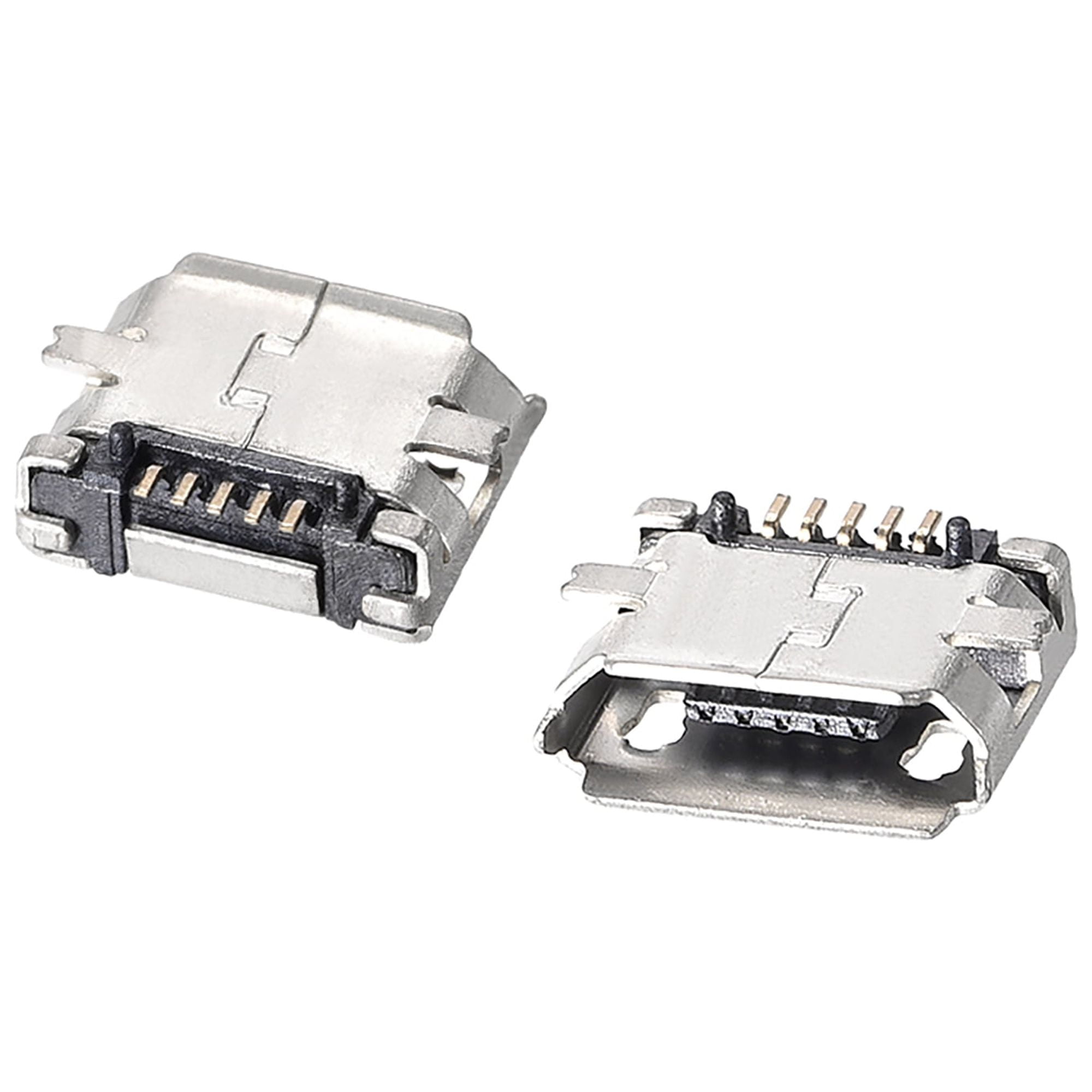 Uxcell 5-Pin DIP 180 degree Micro USB Female Socket Connector Plug ...