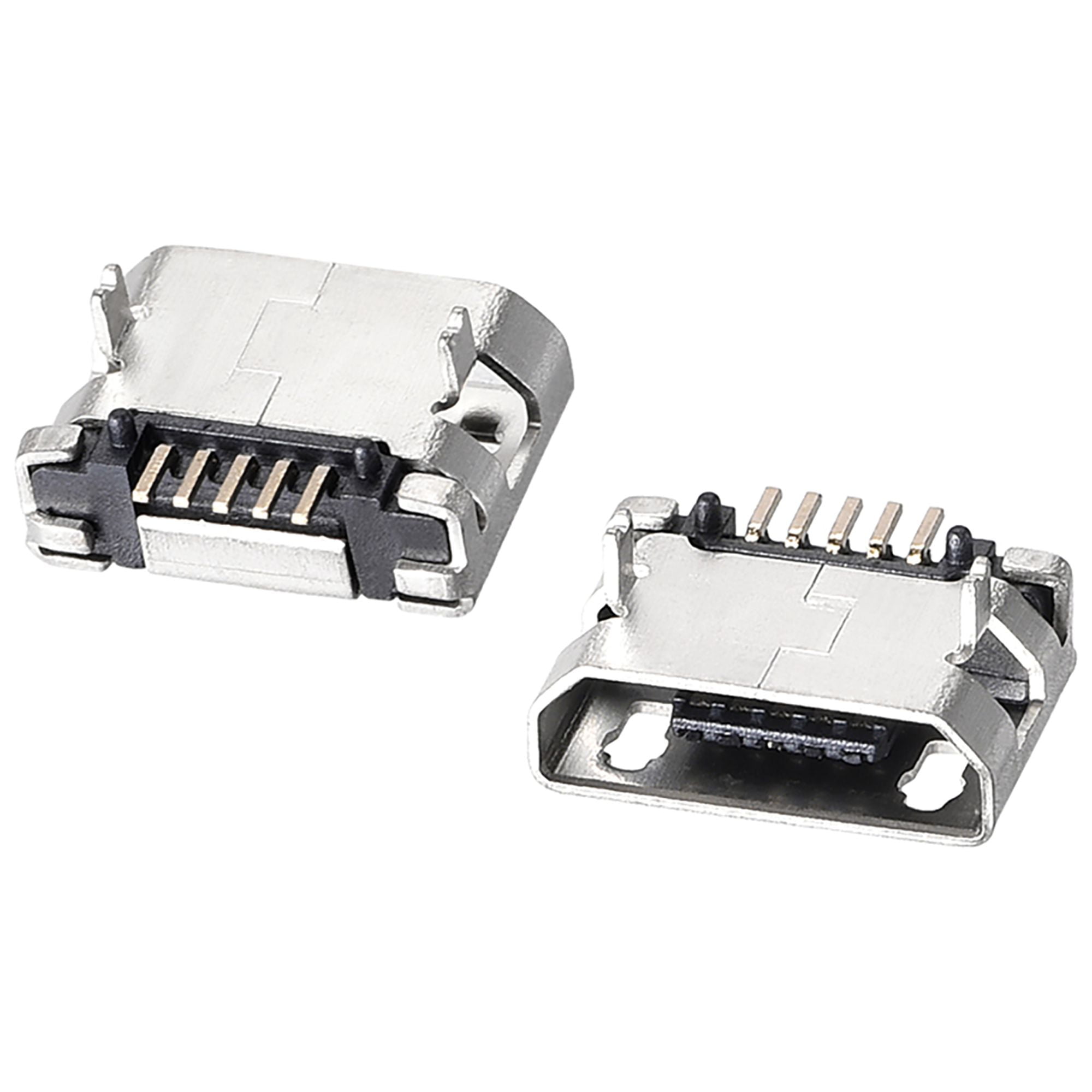 Uxcell 5-Pin DIP 180degree Micro USB Female Socket Connector Plug Port ...