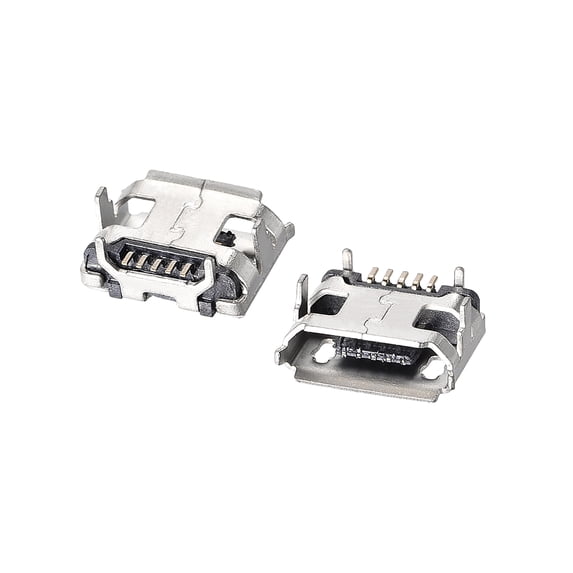 Uxcell 5-Pin DIP Micro USB Female Socket Connector Plug Port Adapter ...