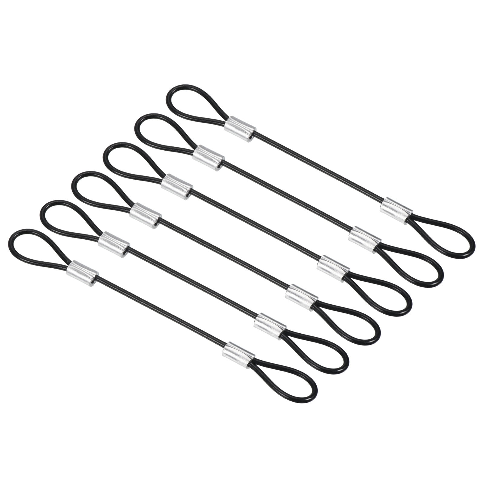 Uxcell Safety Cable Lock Steel Stage Lighting Security Wire Ropes Black ...