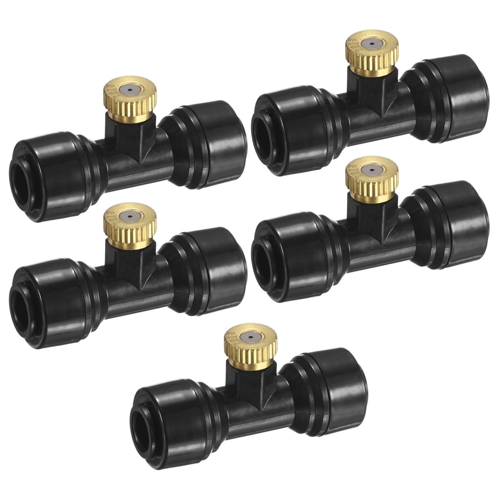 Uxcell 5-Set Brass Misting Nozzles Tees, 0.028inch/0.7mm Orifice Heavy ...