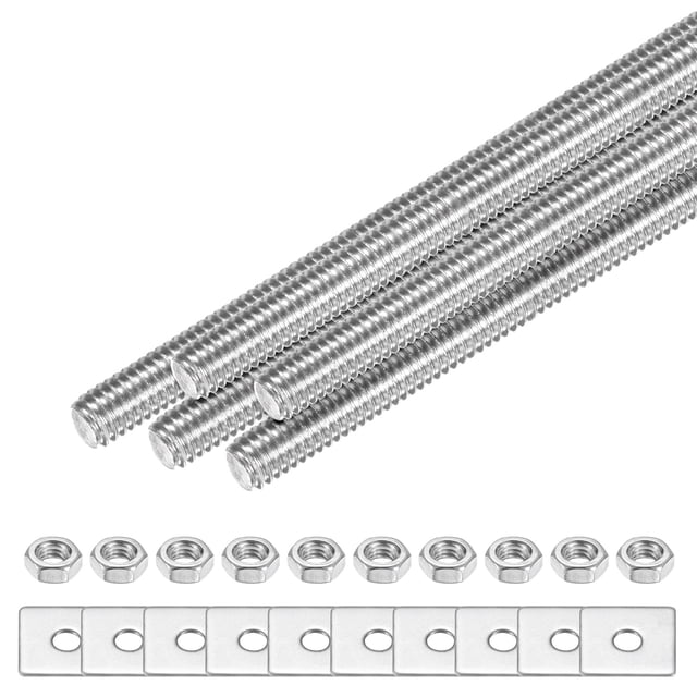 Uxcell 5-Set Fully Threaded Rod, M4x85mm 304 Stainless Steel Right Hand ...