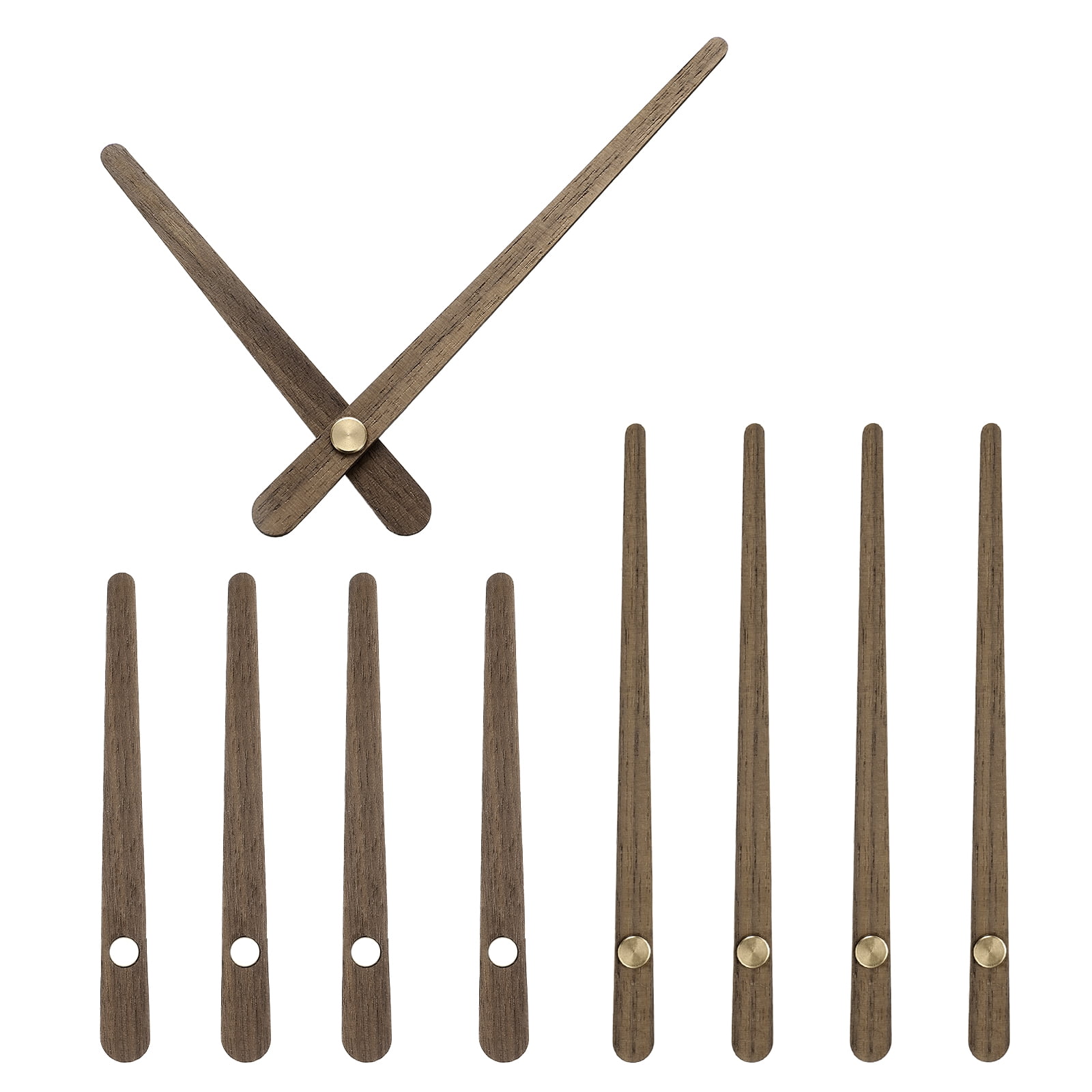 Uxcell 5 Set Replacement Clock Hands, Wooden Clock Kit DIY Repair ...