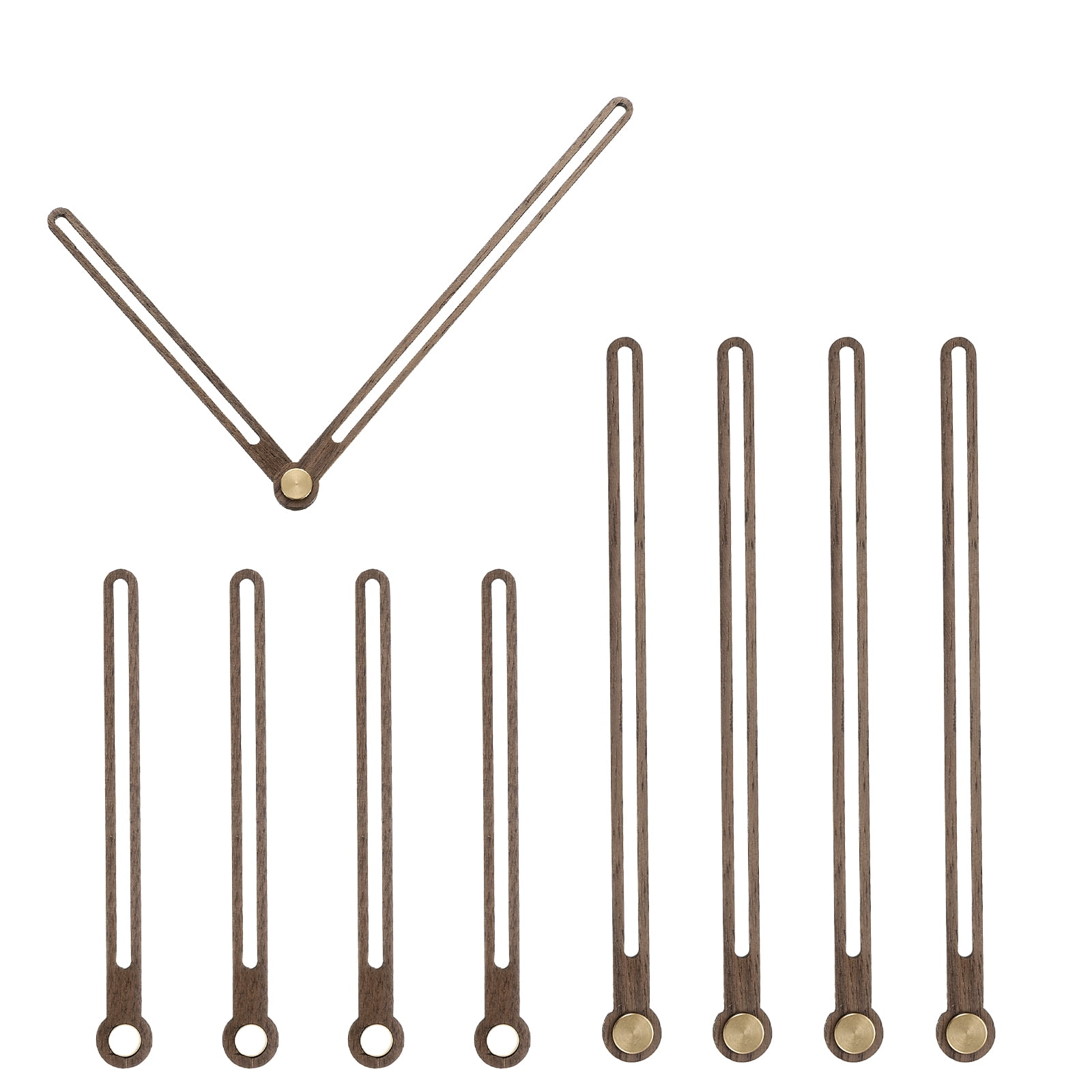 Uxcell 5 Set Replacement Clock Hands, Wooden Clock Kit DIY Repair ...