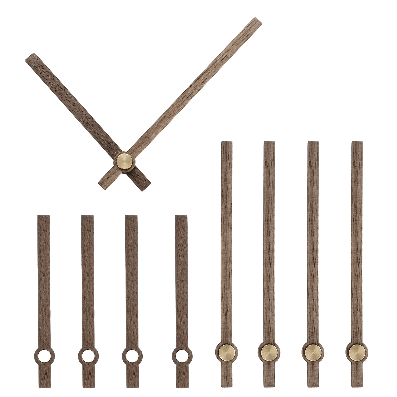 Uxcell 5 Set Replacement Clock Hands, Wooden Clock Kit DIY Repair ...