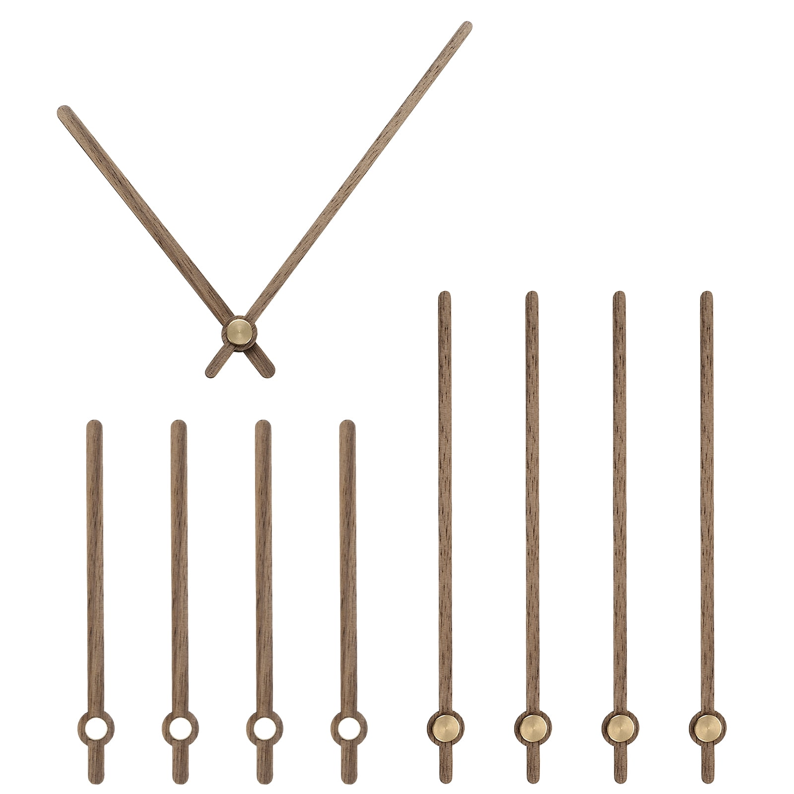 Uxcell 5 Set Replacement Clock Hands, Wooden Clock Kit DIY Repair ...