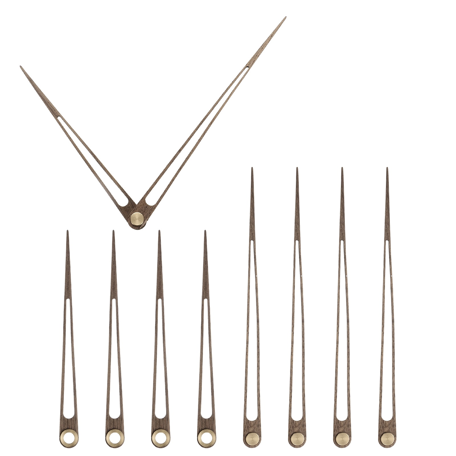 Uxcell 5 Set Replacement Clock Hands, Wooden Clock Kit DIY Repair Replacement Clock Parts Clock ...