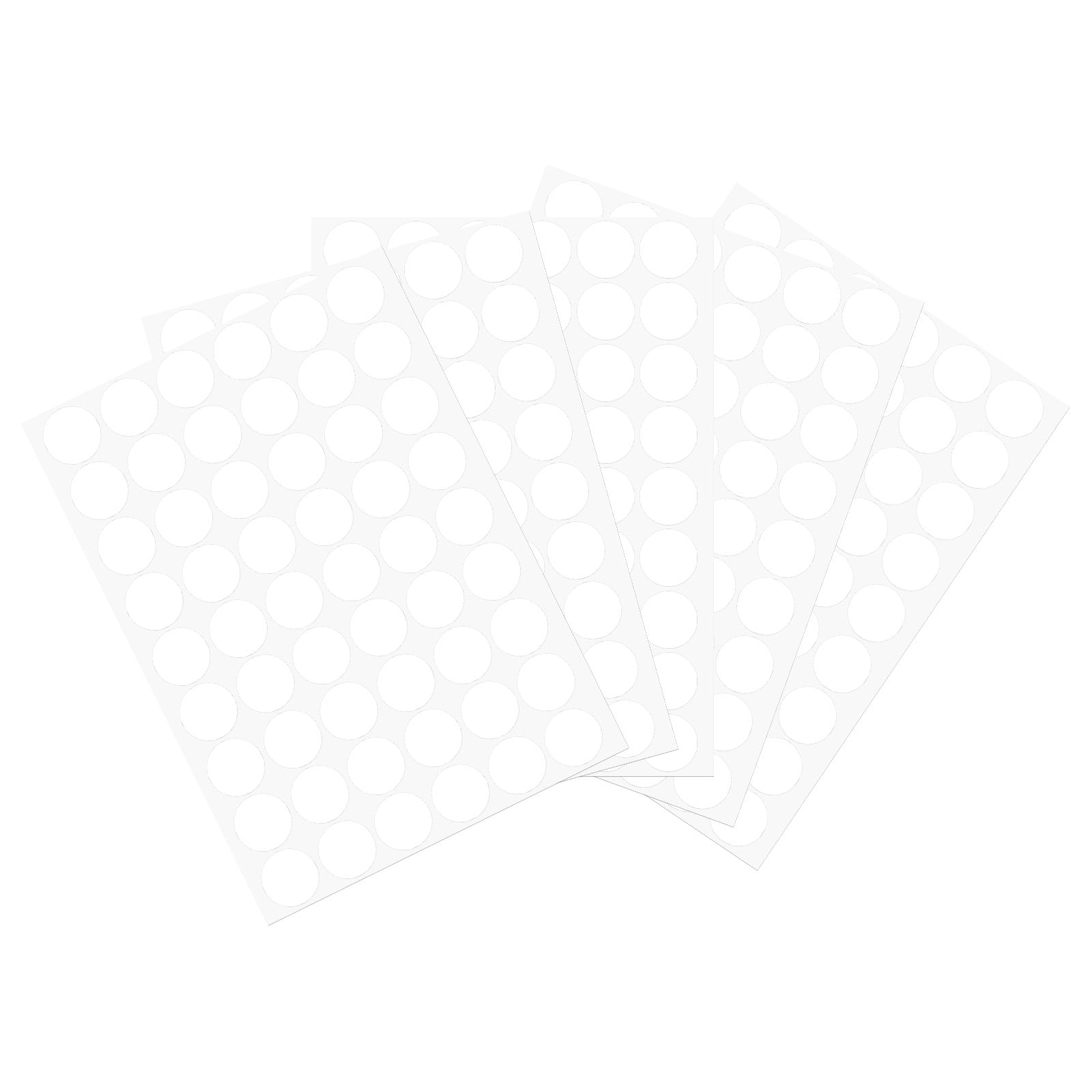 Uxcell 5 Sheet/270Pcs 21mm Dia PVC Self Adhesive Screw Hole Cover ...