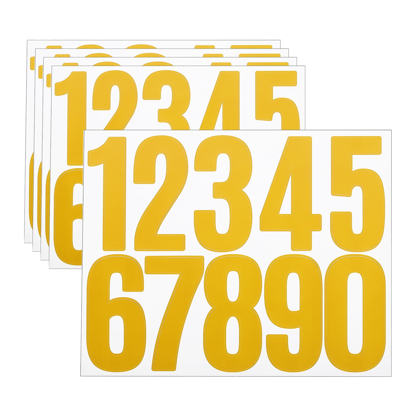 Uxcell 5 Sheets Vinyl House Numbers 3 Inch Self-Adhesive Number ...