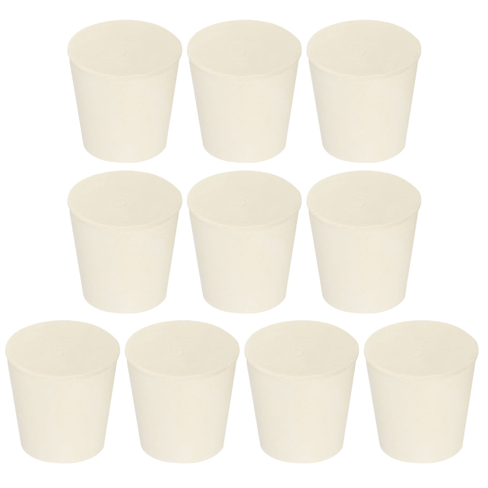 Uxcell 5# Solid Rubber Stoppers Tapered Lab Seal Plug Test Tube Bungs ...