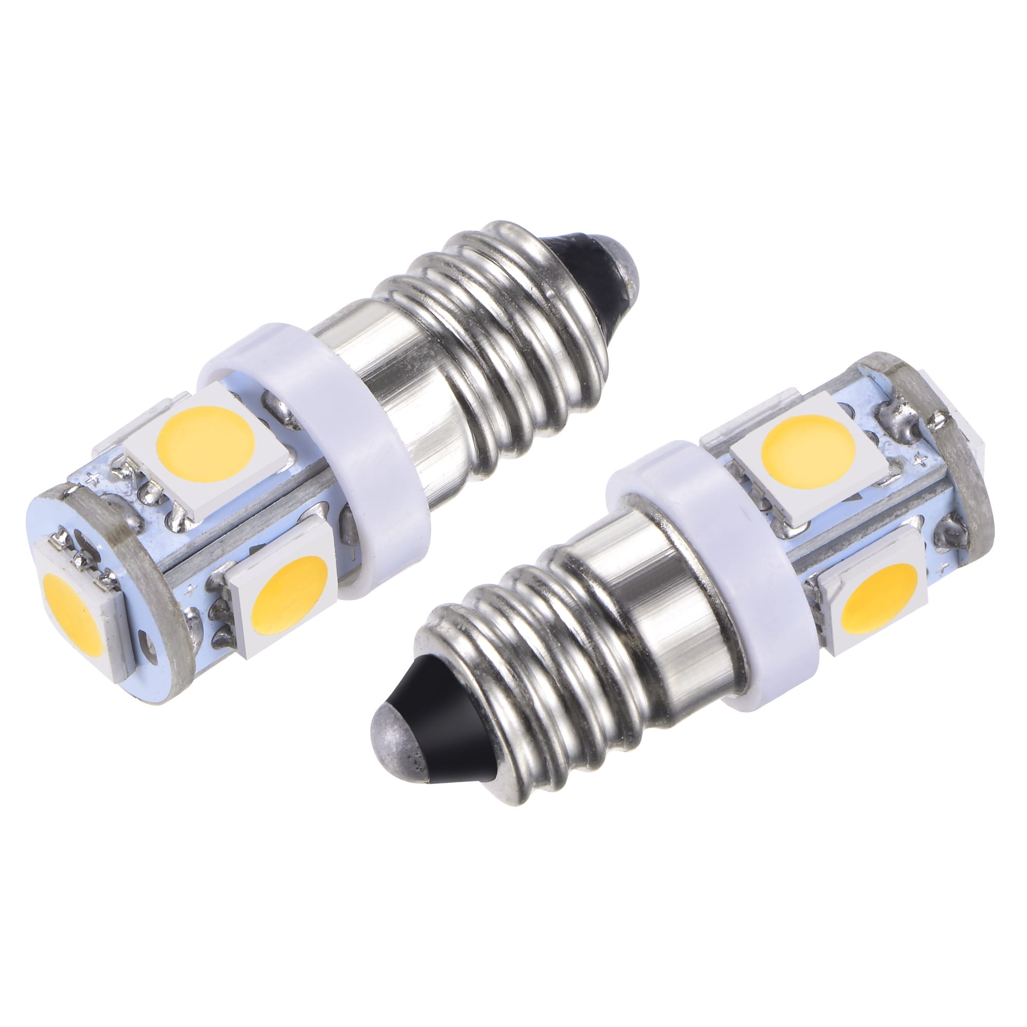 Uxcell 5-Surface Mounted Devices 5050 12V 1W E10 Mini LED Bulbs Lights ...