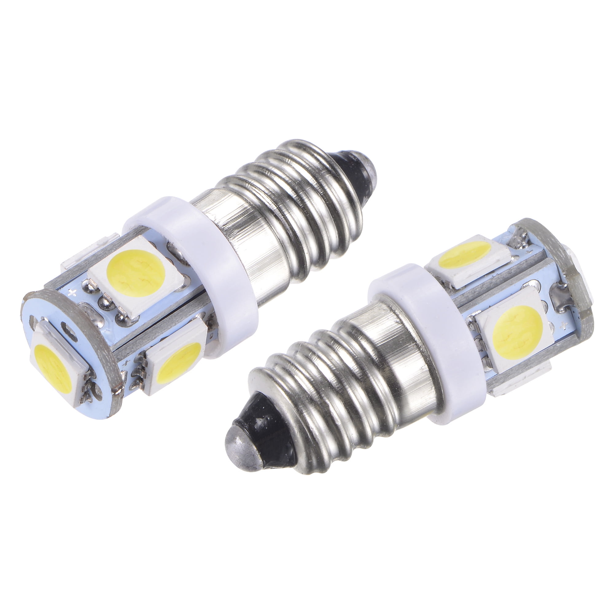 Uxcell 5-Surface Mounted Devices 5050 12V 1W E10 Mini LED Bulbs Lights ...