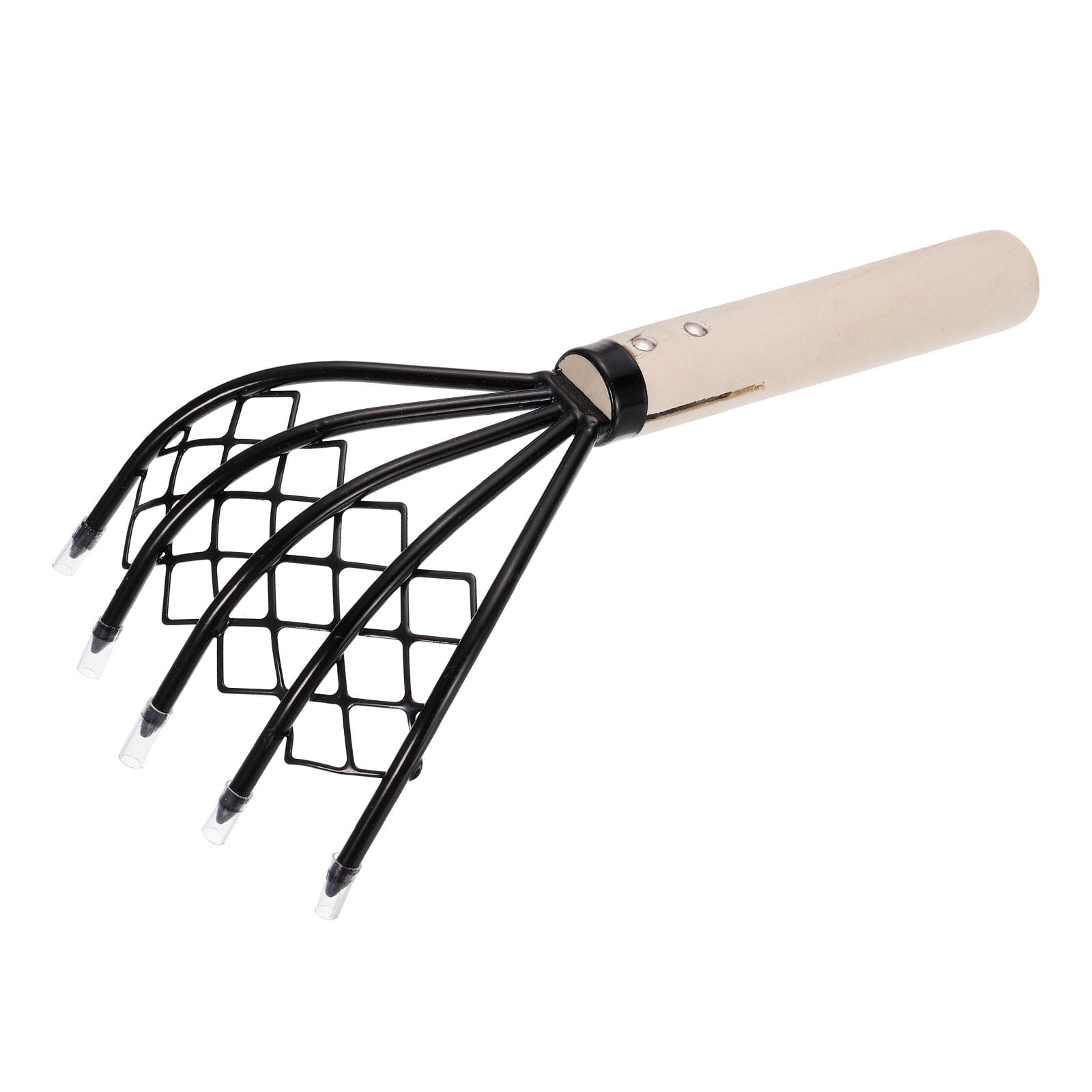 Uxcell 5 Teeth Claw Rake with Mesh Net, 10.24-inch Carbon Steel Hand ...