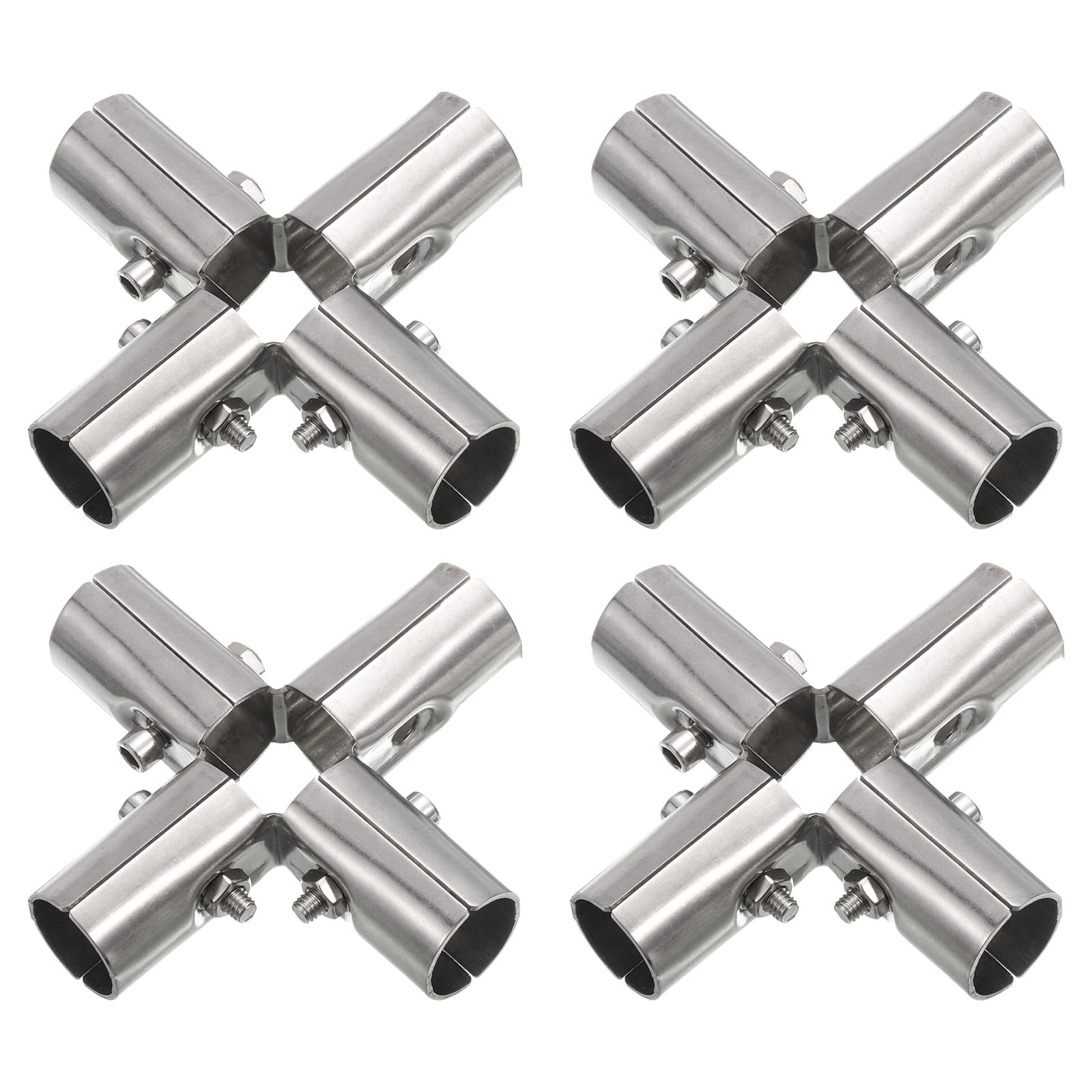Uxcell 5 Way Structural Pipe Connector 4 Pack Chain Link Fence Clamp ...