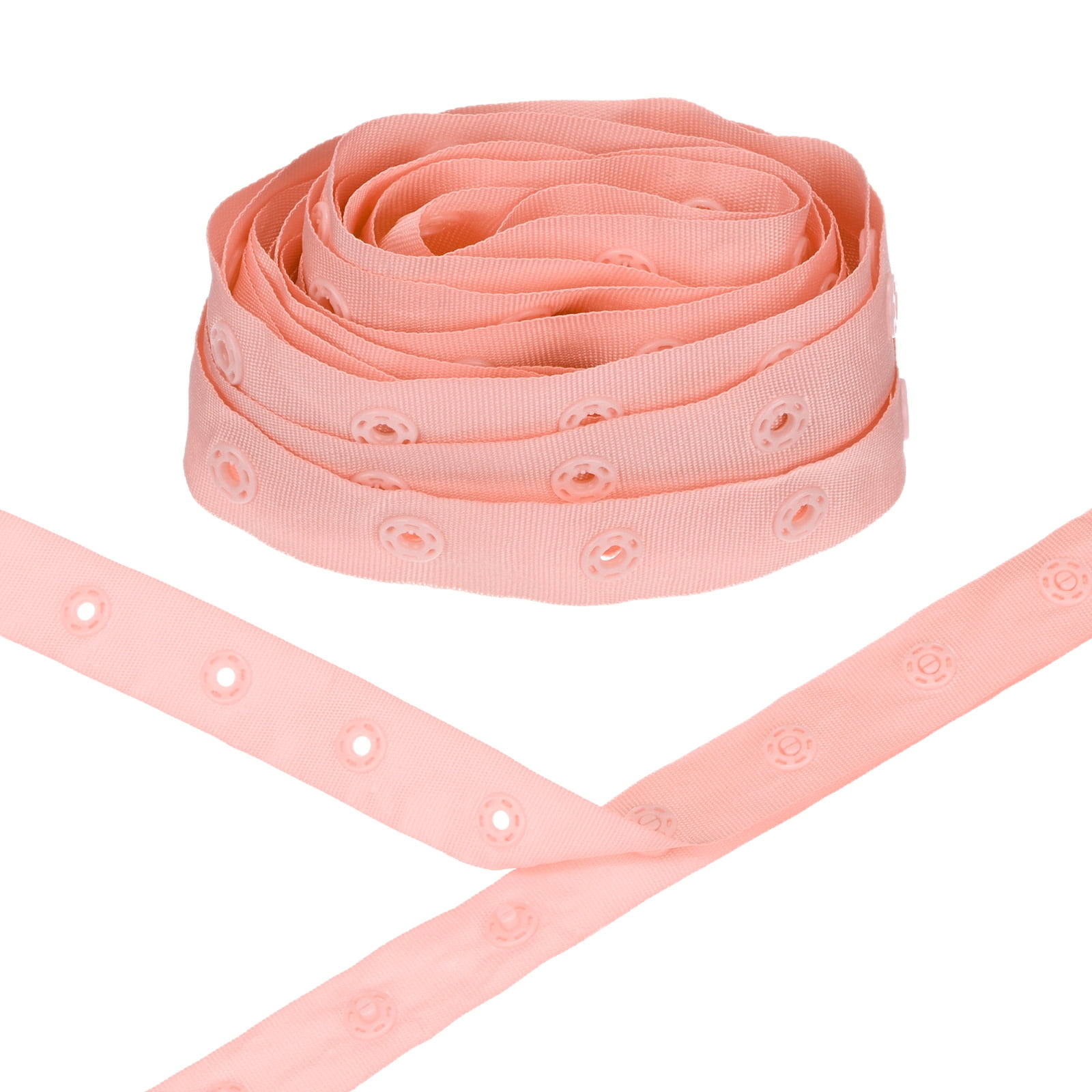 Uxcell 5 Yards Plastic Snap Buttons, Polyester Tape Hook & Eye Zipper ...