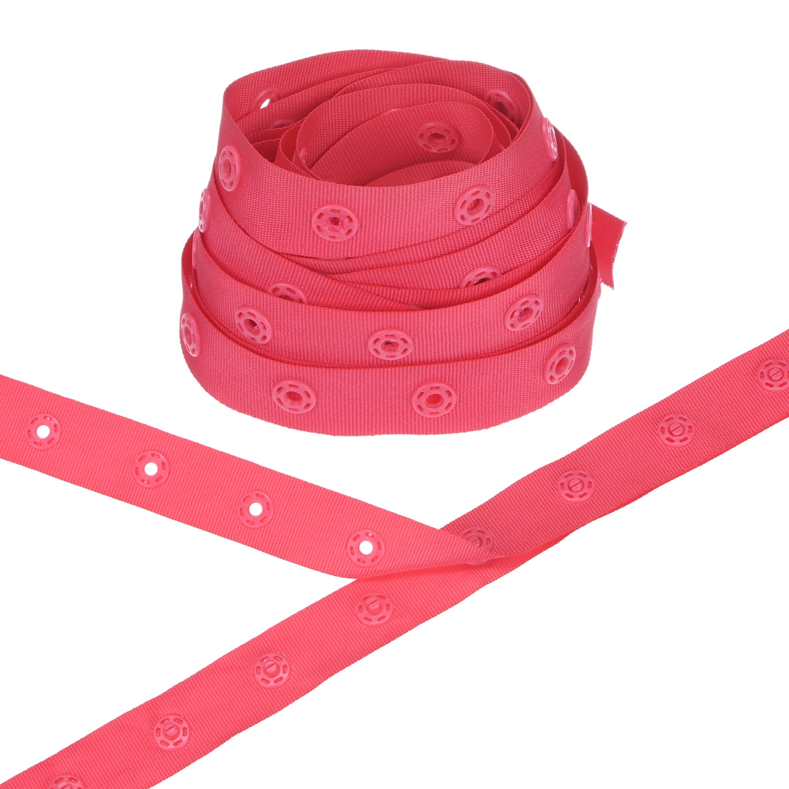 Uxcell 5 Yards Plastic Snap Buttons, Polyester Tape Hook & Eye Zipper ...