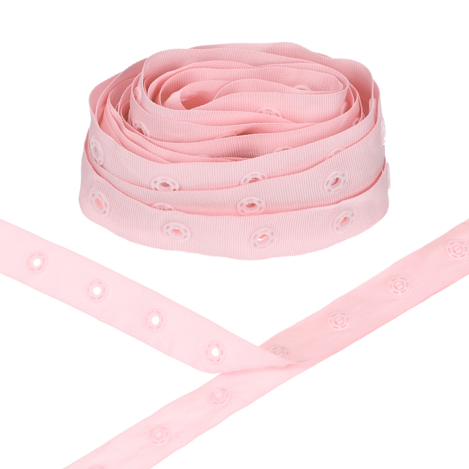 Uxcell 5 Yards Plastic Snap Buttons, Polyester Tape Hook & Eye Zipper ...