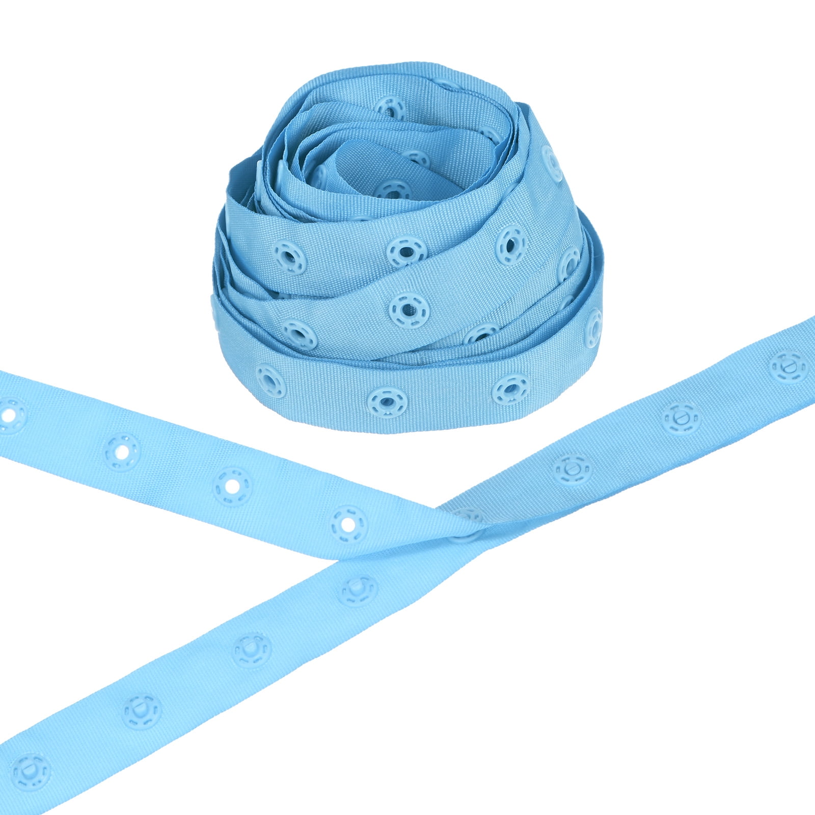 Uxcell 5 Yards Plastic Snap Buttons, Polyester Tape Hook & Eye Zipper ...