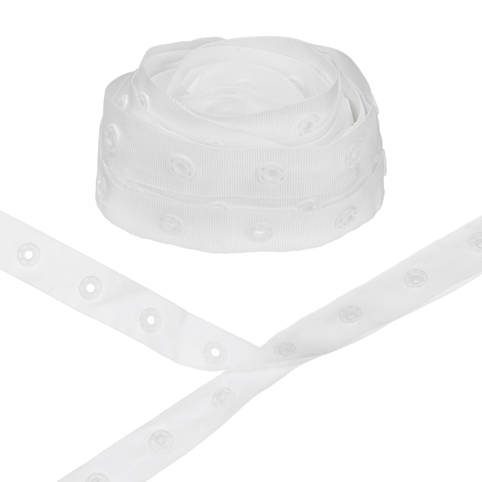 Uxcell 5 Yards Plastic Snap Buttons, Polyester Tape Hook & Eye Zipper ...
