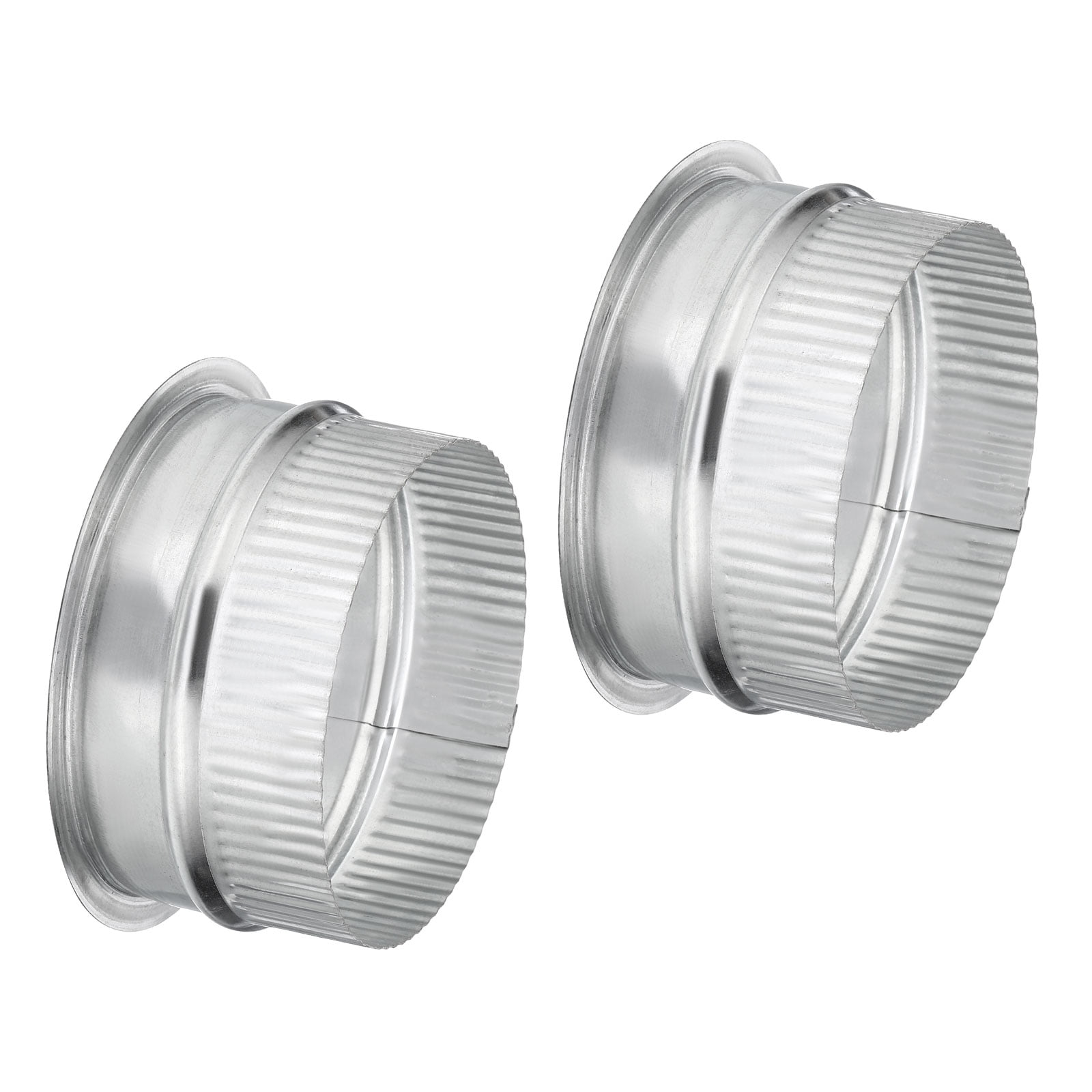 Uxcell 5 inch Duct Collar, 2Pcs Duct Connector Flange Galvanized Iron ...