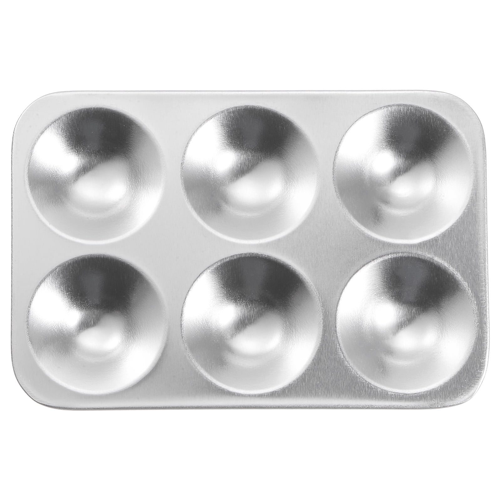 Uxcell 5" x 3.4" 6 Wells Rectangle Aluminum Paint Palette Tray Paint ...