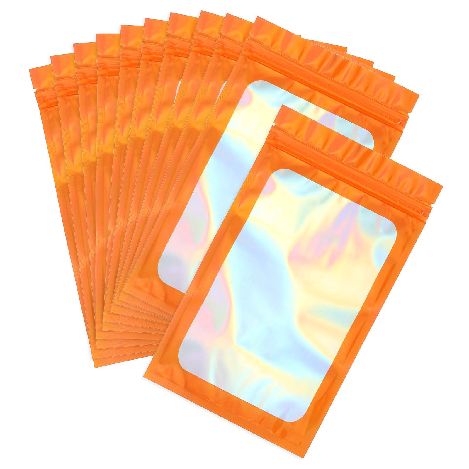 Uxcell Foil Pouch Bags Packaging Clear Window Resealable Sample Bag for ...