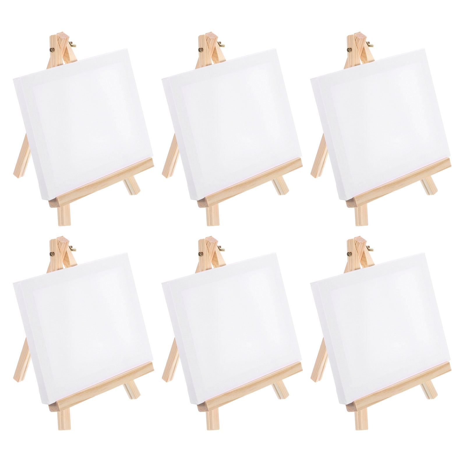 Uxcell 5"x7" Canvas Easel Set Mini Stretched Display Canvas Panel ...