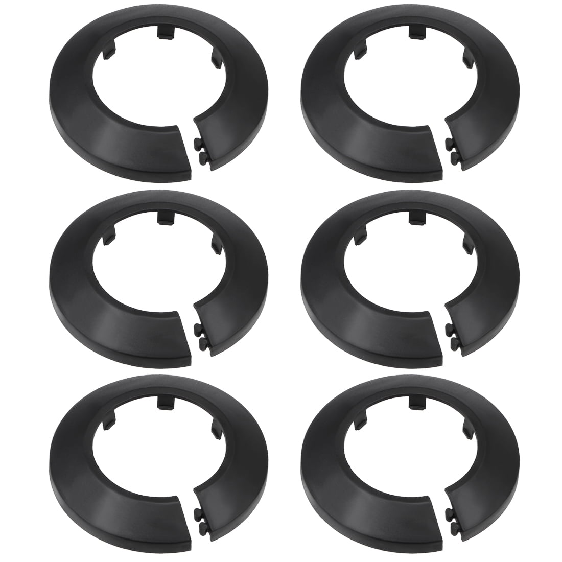 Uxcell 50-51mm PP Plastic Black Water Pipe Cover Decoration 6 Pack ...
