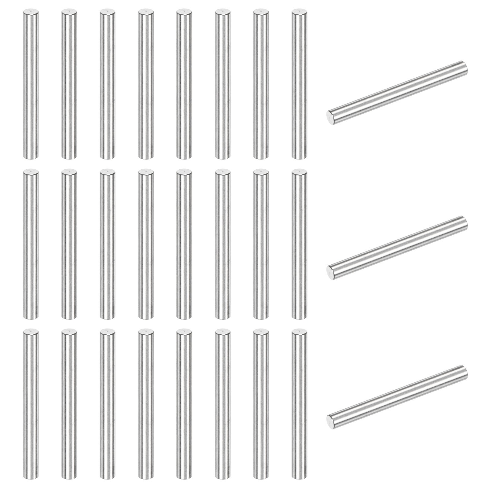 Uxcell 50-Pack 2.5 x 25mm Dowel Pin, 304 Stainless Steel Support Pin ...