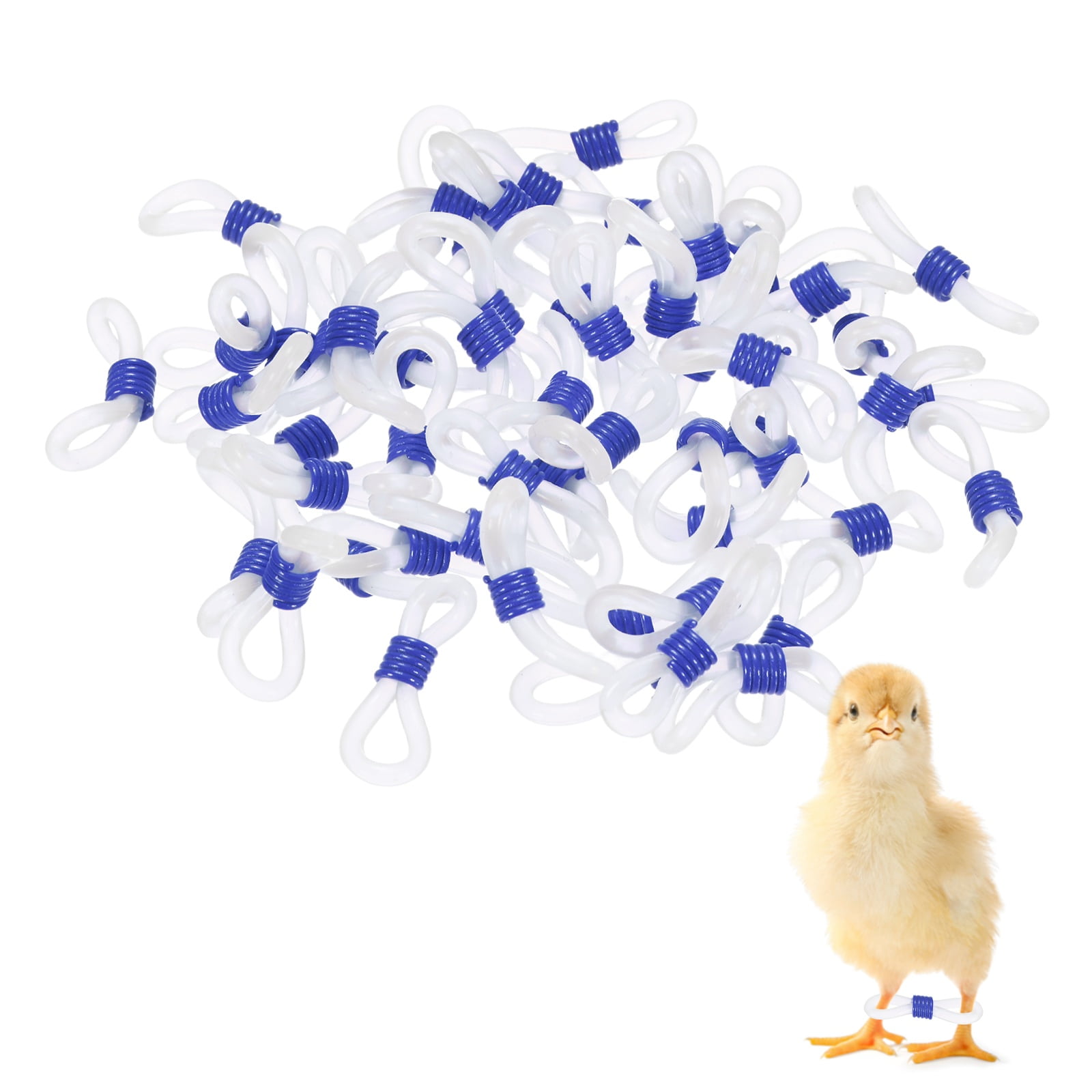 Uxcell 50-Pack Adjustable Chick Leg Bands, 0.79" x 0.2" Silicone ...
