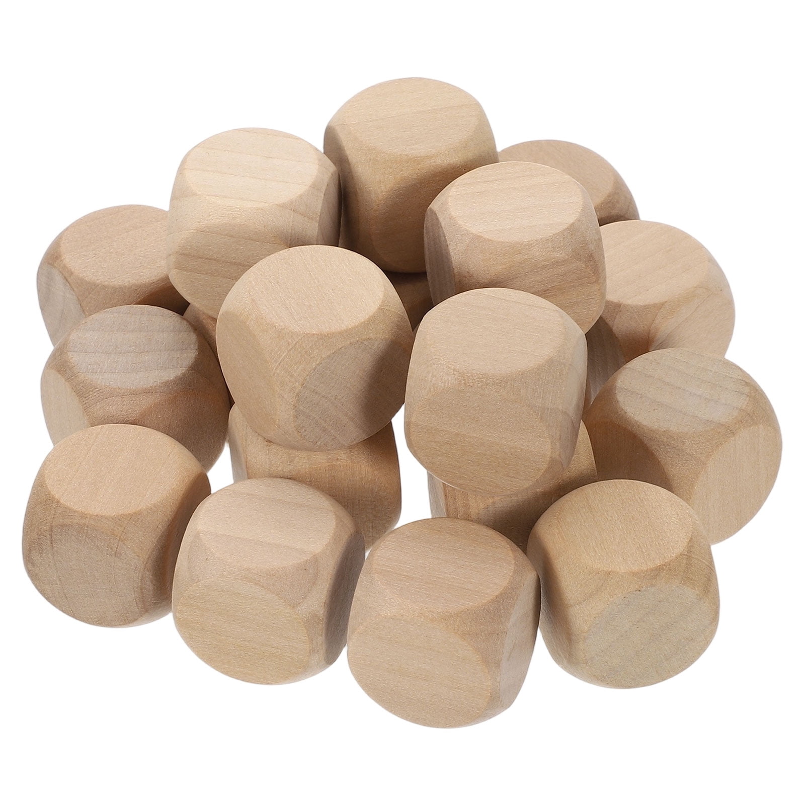Uxcell 50 Pack Blank Wooden Dice, 25mm/0.98inch Unfinished Wooden Cube ...