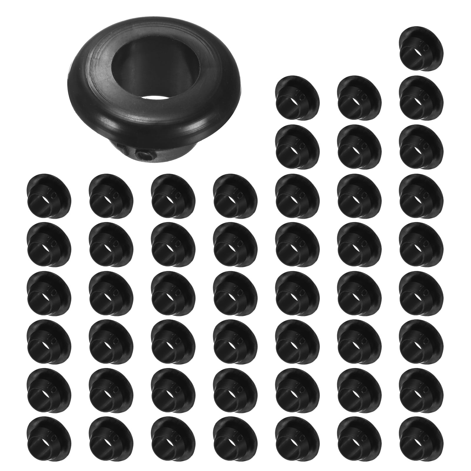 Uxcell 50-Pack Cable Railing Rubber Grommets, 10mm Drill Hole 8mm ID ...