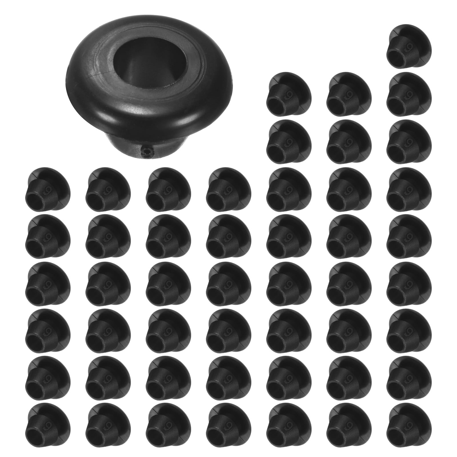 Uxcell 50-Pack Cable Railing Rubber Grommets, 8mm Drill Hole 6mm ID ...