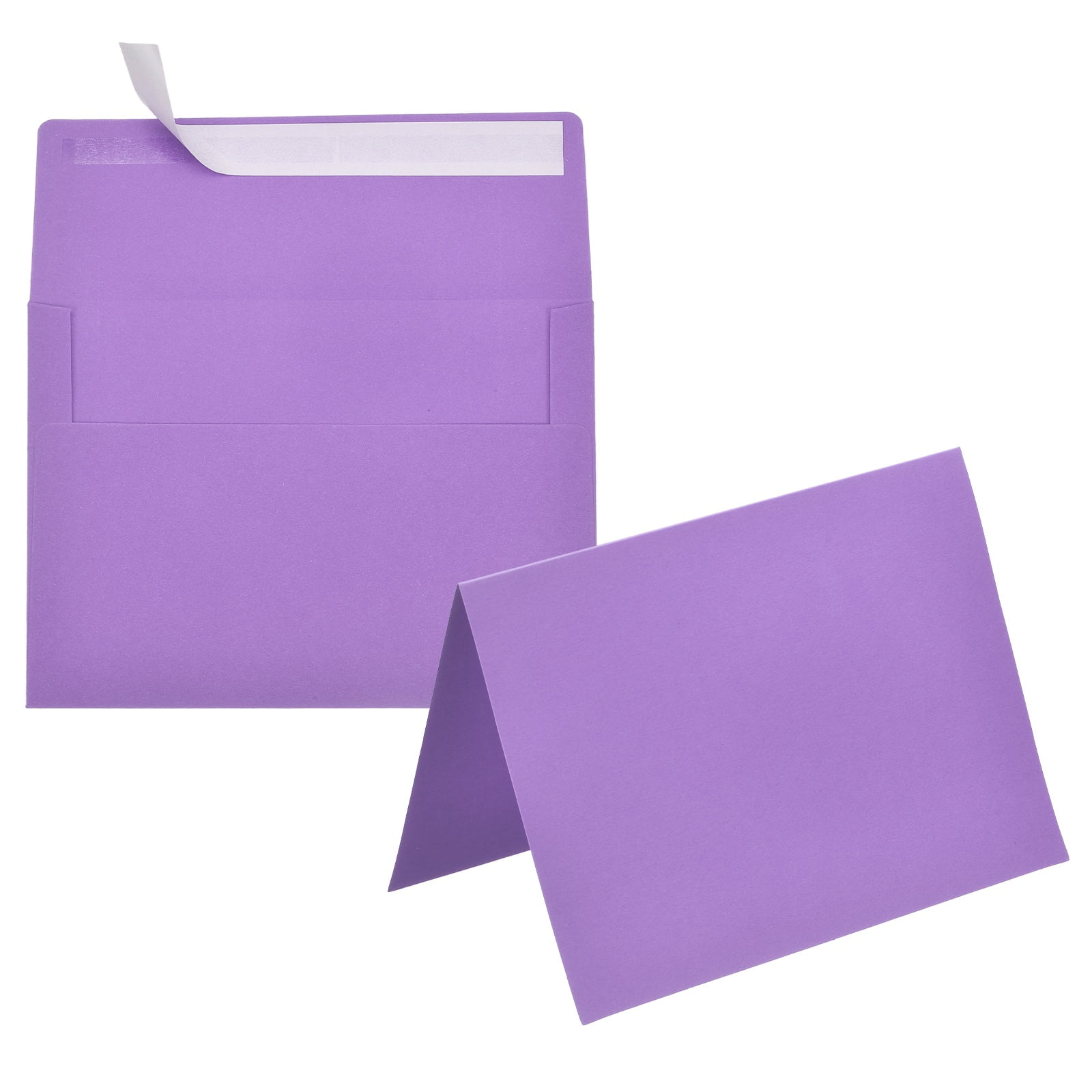 Uxcell 50 Pack Dark Purple 4x6 Envelopes with Cards Self Seal A6 ...