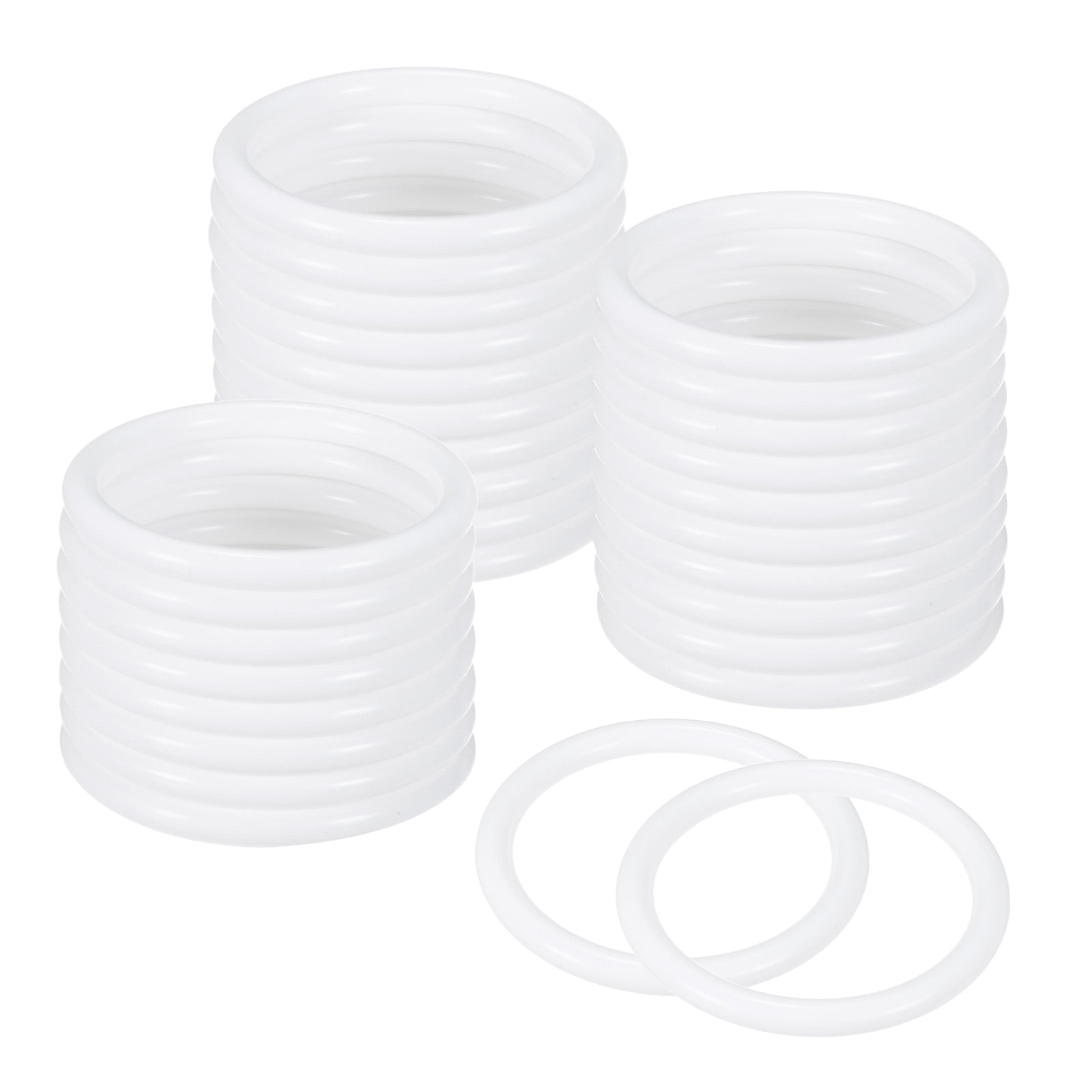 Uxcell 50-Pack Dream Catcher Rings,2.4 Inch Plastic Macrame Wreath ...