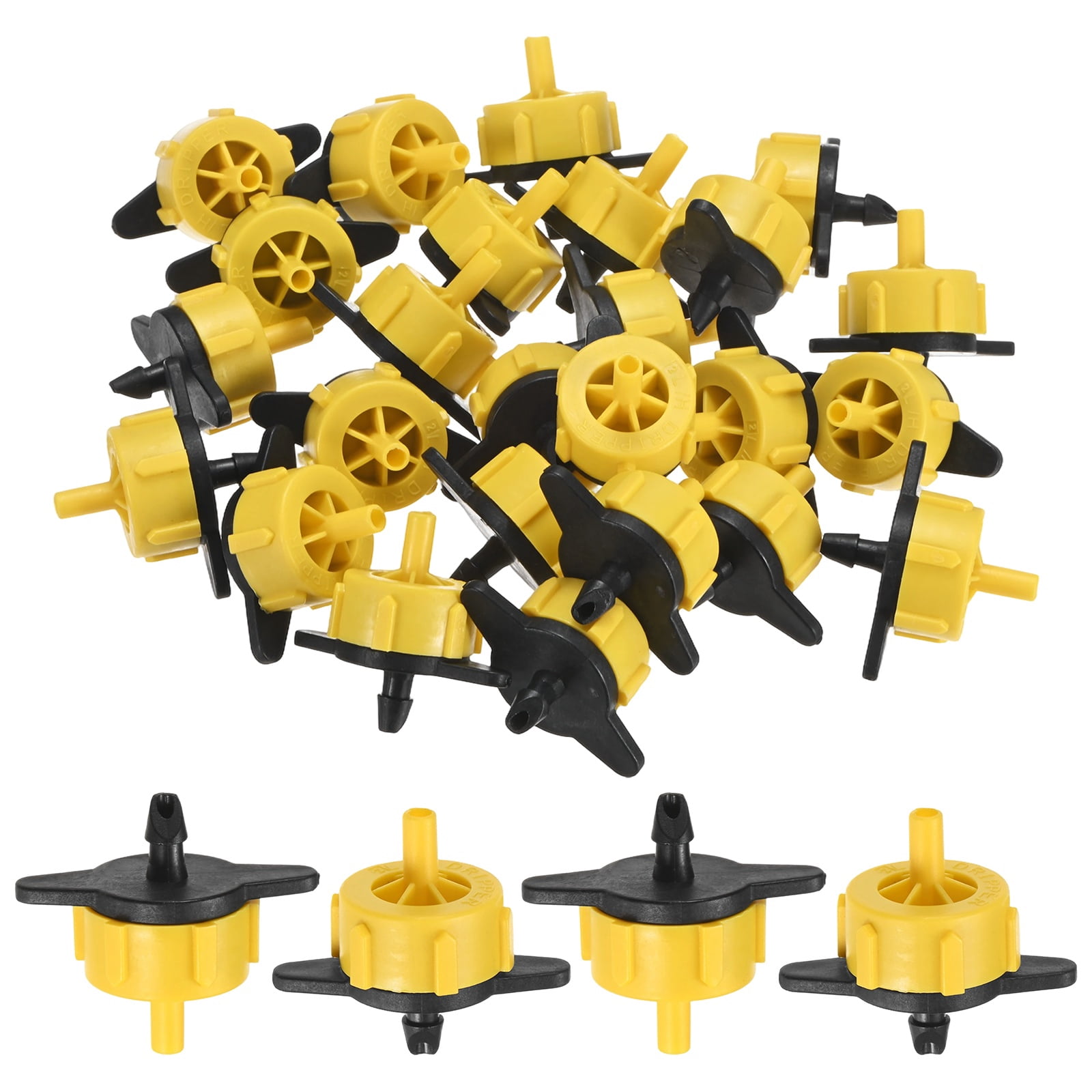 Uxcell 50-Pack Drip Irrigation Emitters, 0.5 GPH Plastic Irrigation ...
