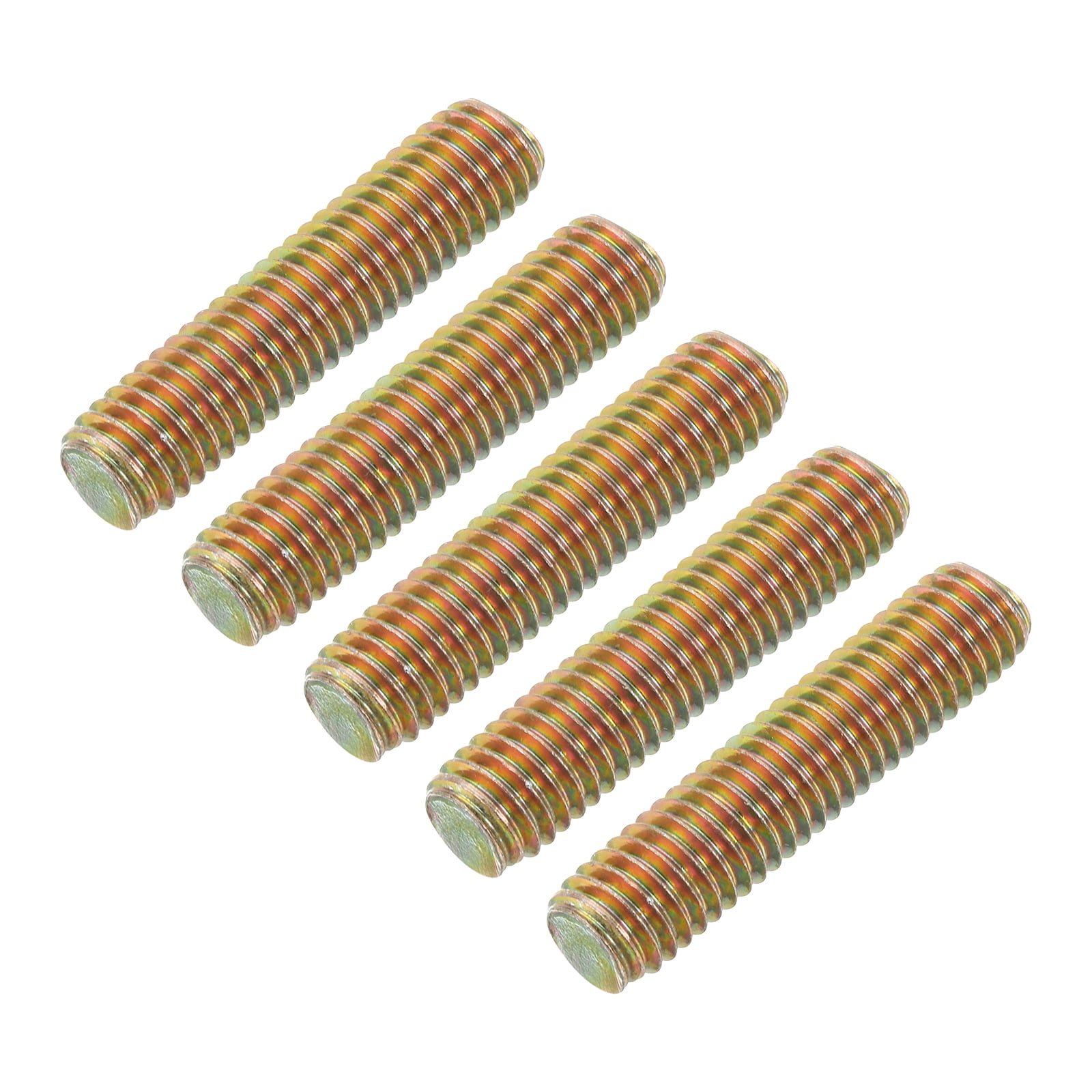 Uxcell 50 Pack Fully Threaded Rod, M8-1.25x35mm Carbon Steel Long ...