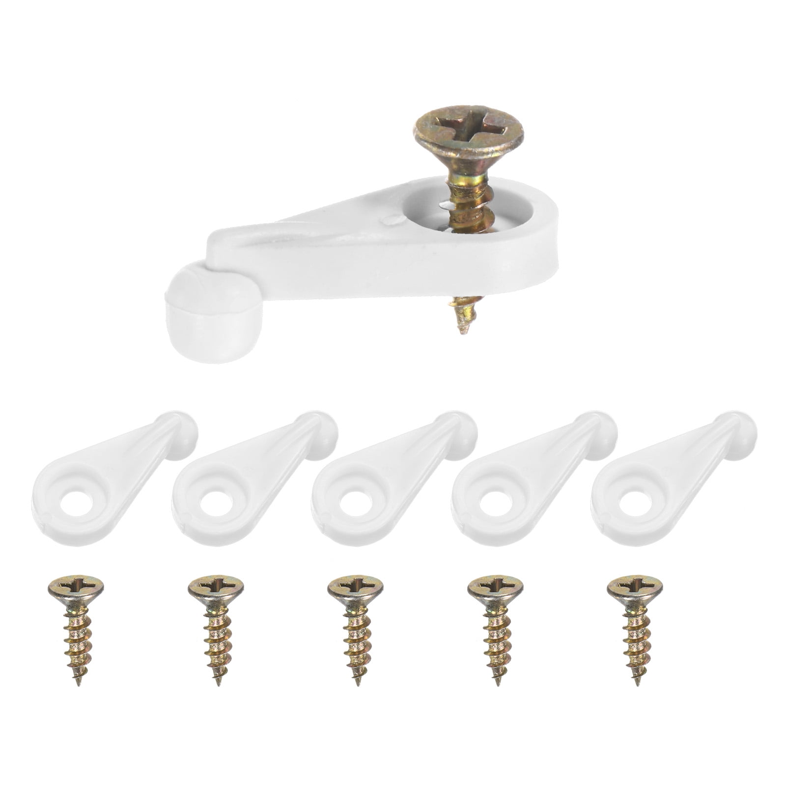 Uxcell 50 Pack Glass Retainer Clips, Offset 4mm Plastic Glass Panel ...