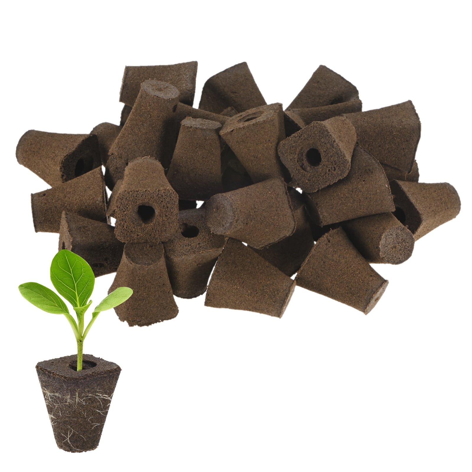 Uxcell 50-Pack Grow Sponges, 1.1x0.7x1.4 Inch Replacement Root Growth ...