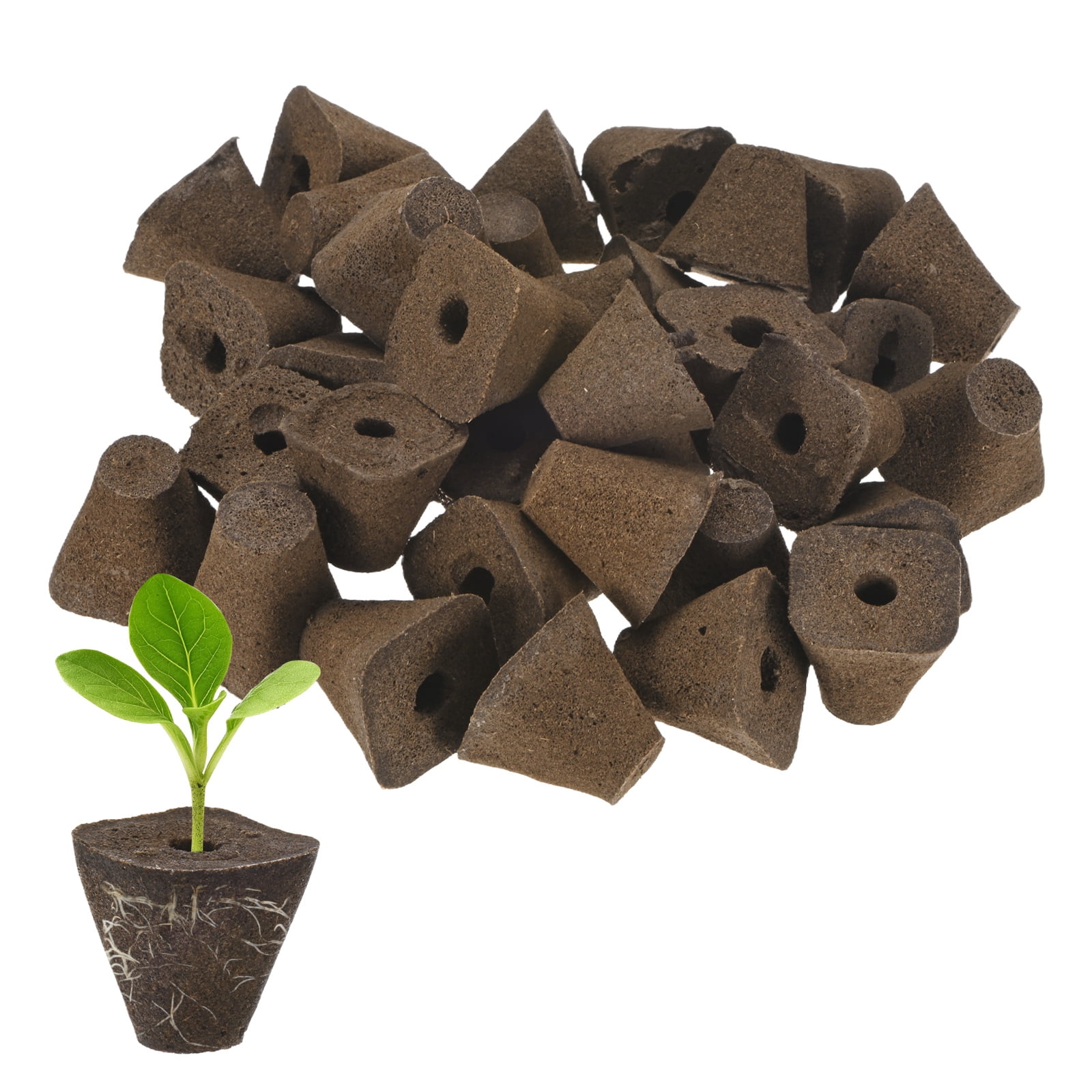 Uxcell 50-Pack Grow Sponges, 1.3x0.6x1.2 Inch Replacement Root Growth ...