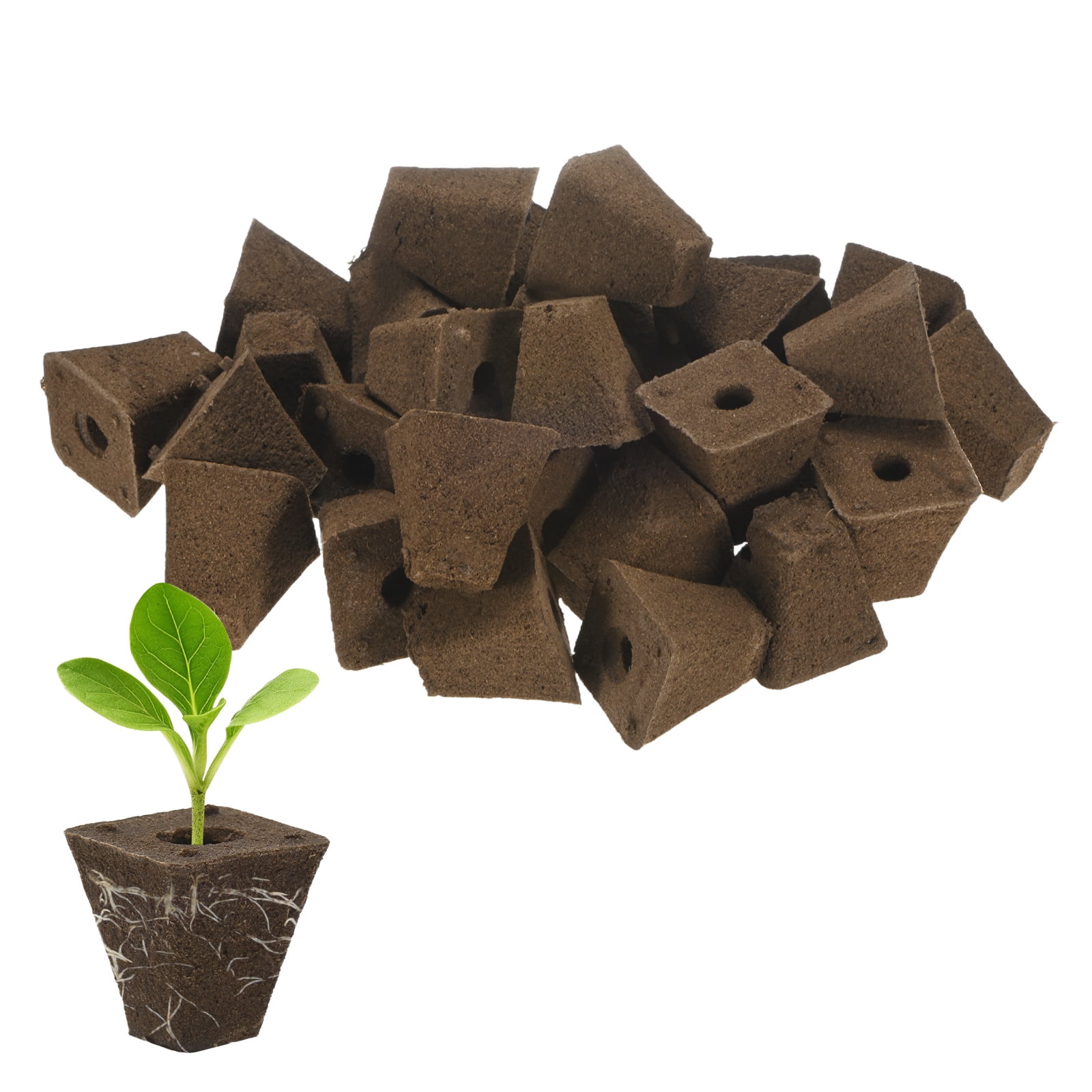 Uxcell 50-Pack Grow Sponges, 1.4x1x1.5 Inch Replacement Root Growth ...
