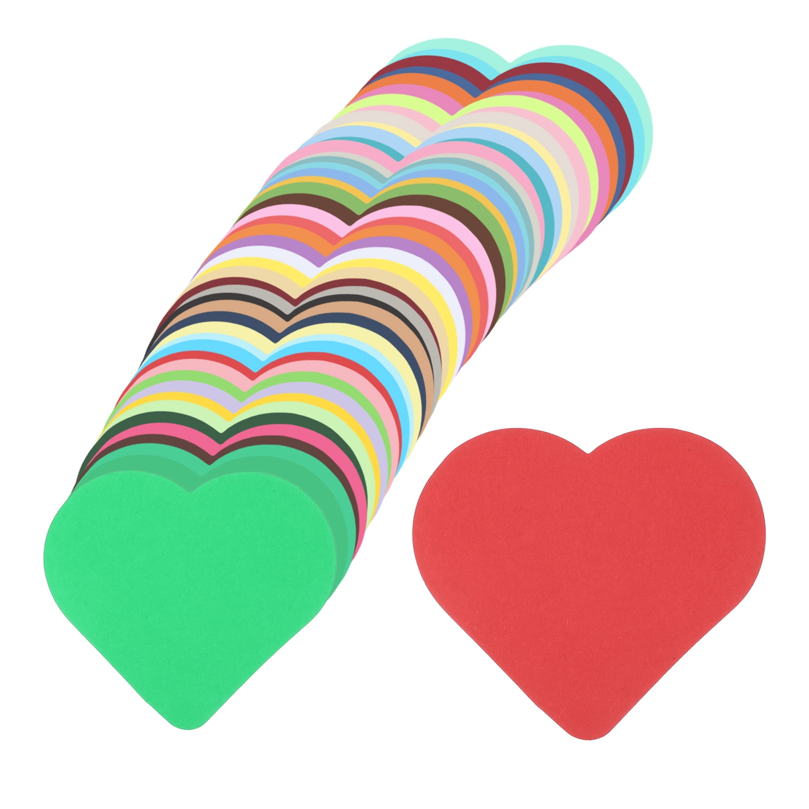 Uxcell 50 Pack Heart Cutouts Paper Bulletin Board Decorations Multi ...
