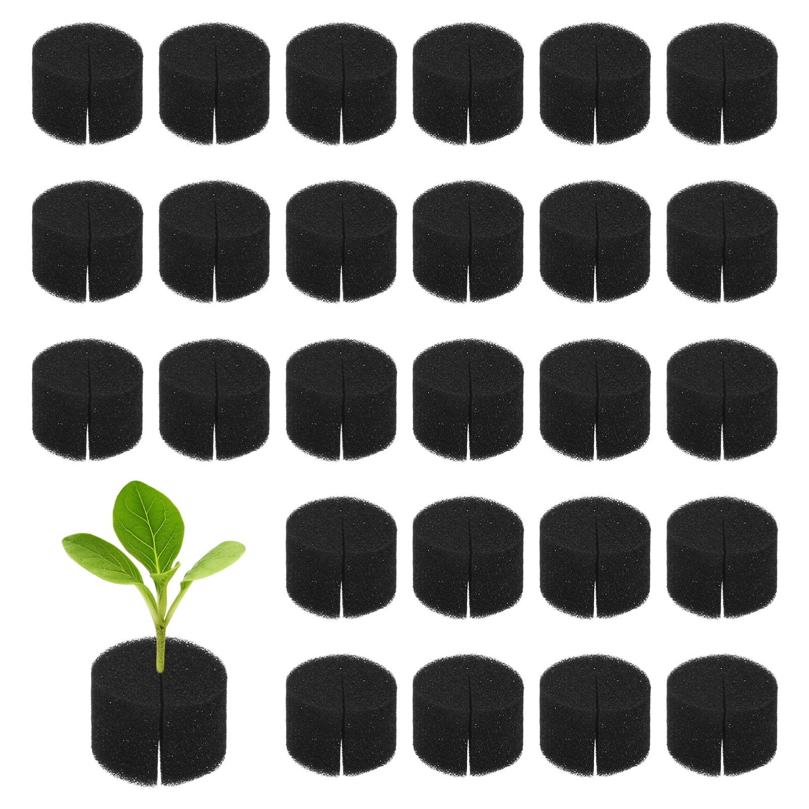 Uxcell 50-Pack Hydroponics Sponges, 1.57 Inch Growing Media Cylindrical ...