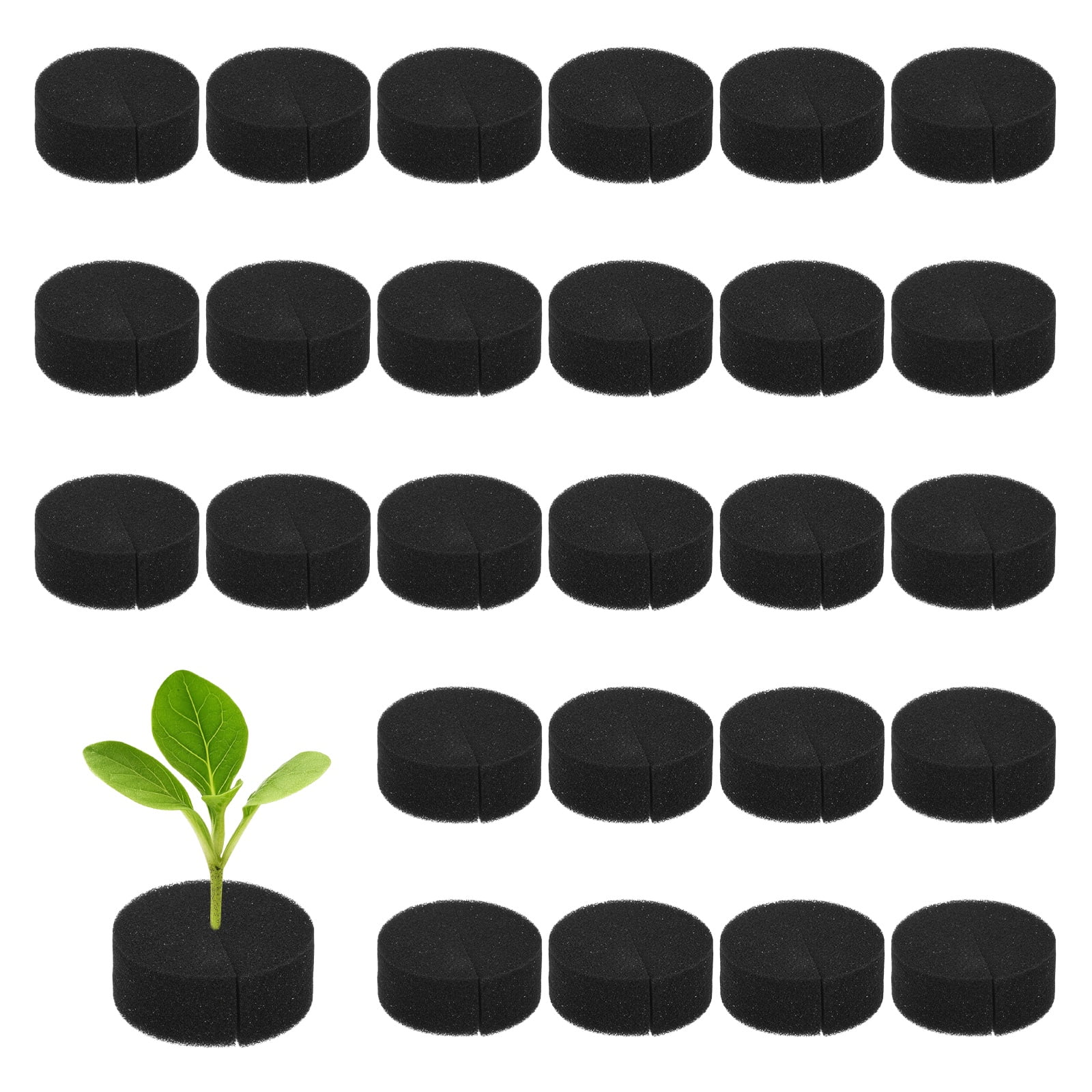 Uxcell 50-Pack Hydroponics Sponges, 2.76 Inch Growing Media Cylindrical ...