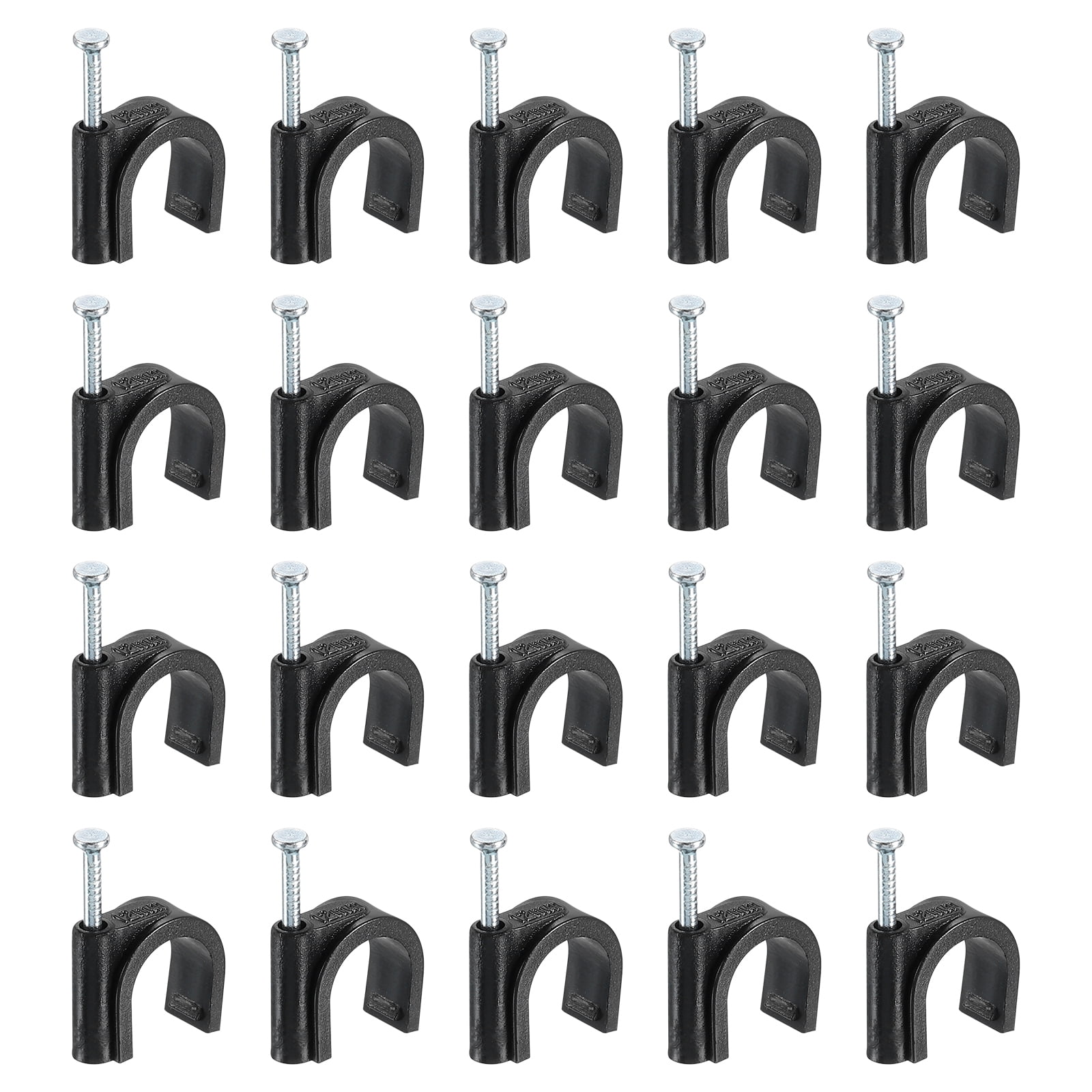 Uxcell 50 Pack J-Hook Half Clamp, 12mm Plastic Clip with High-Carbon ...