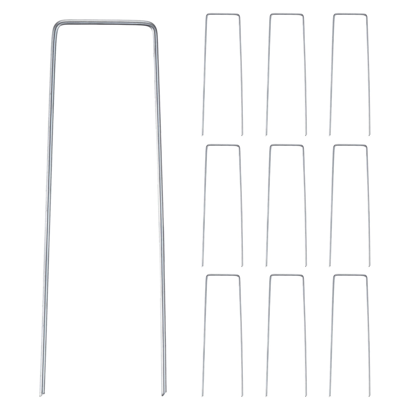 Uxcell 50-Pack Landscape Staples, 4" 10 Gauge U-Shaped Garden Stakes ...