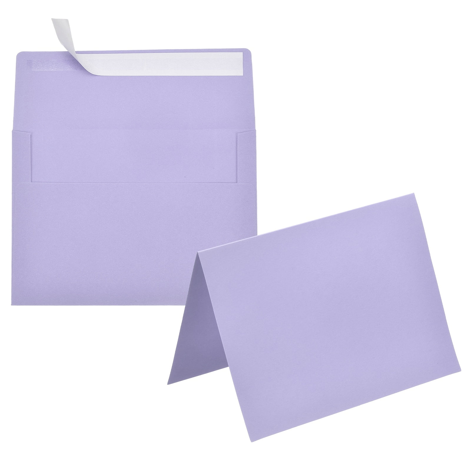 Uxcell 50 Pack Light Purple 4x6 Envelopes with Cards Self Seal A6 ...