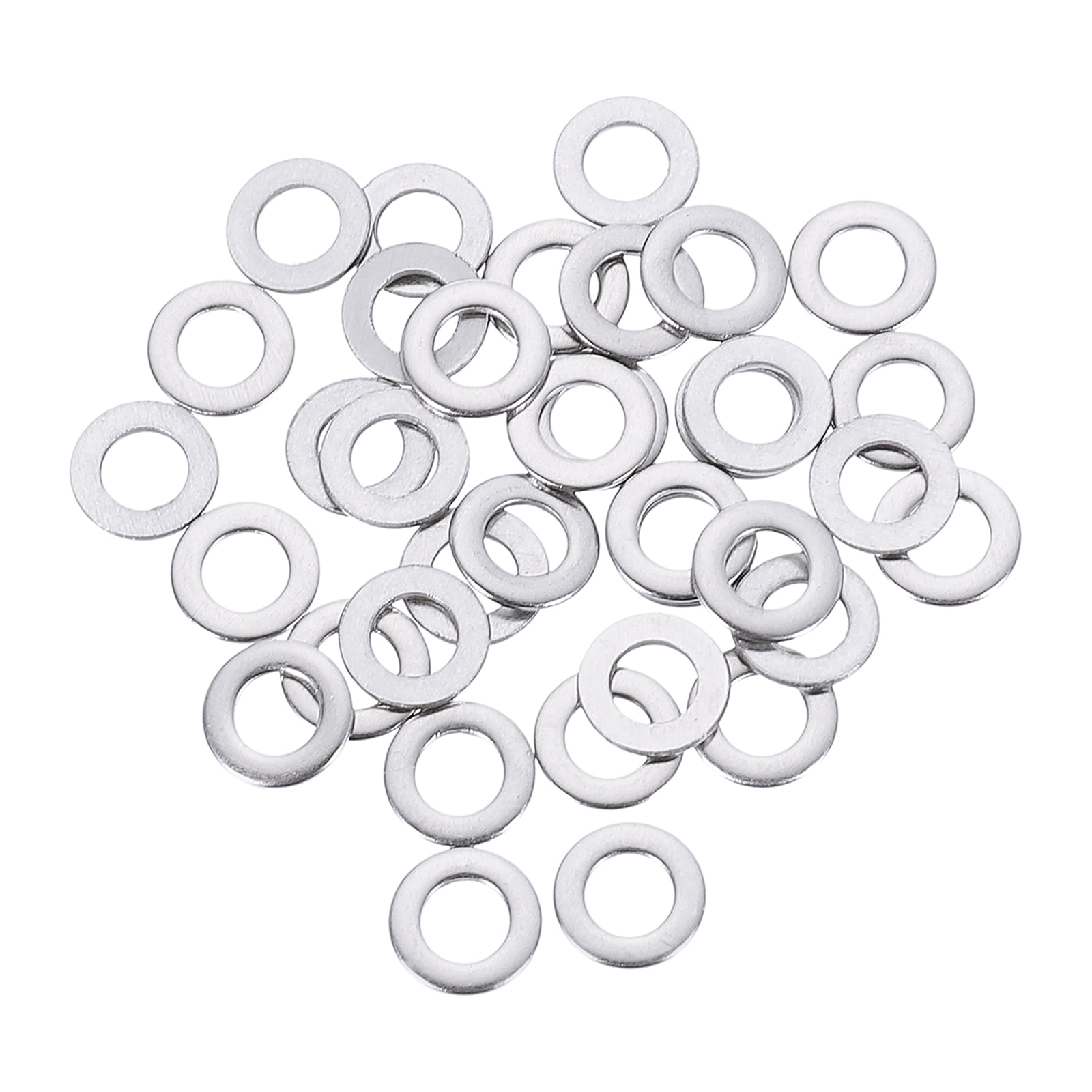 Uxcell 50 Pack M5 Flat Washer, 5x10x1mm Thickened 304 Stainless Steel ...