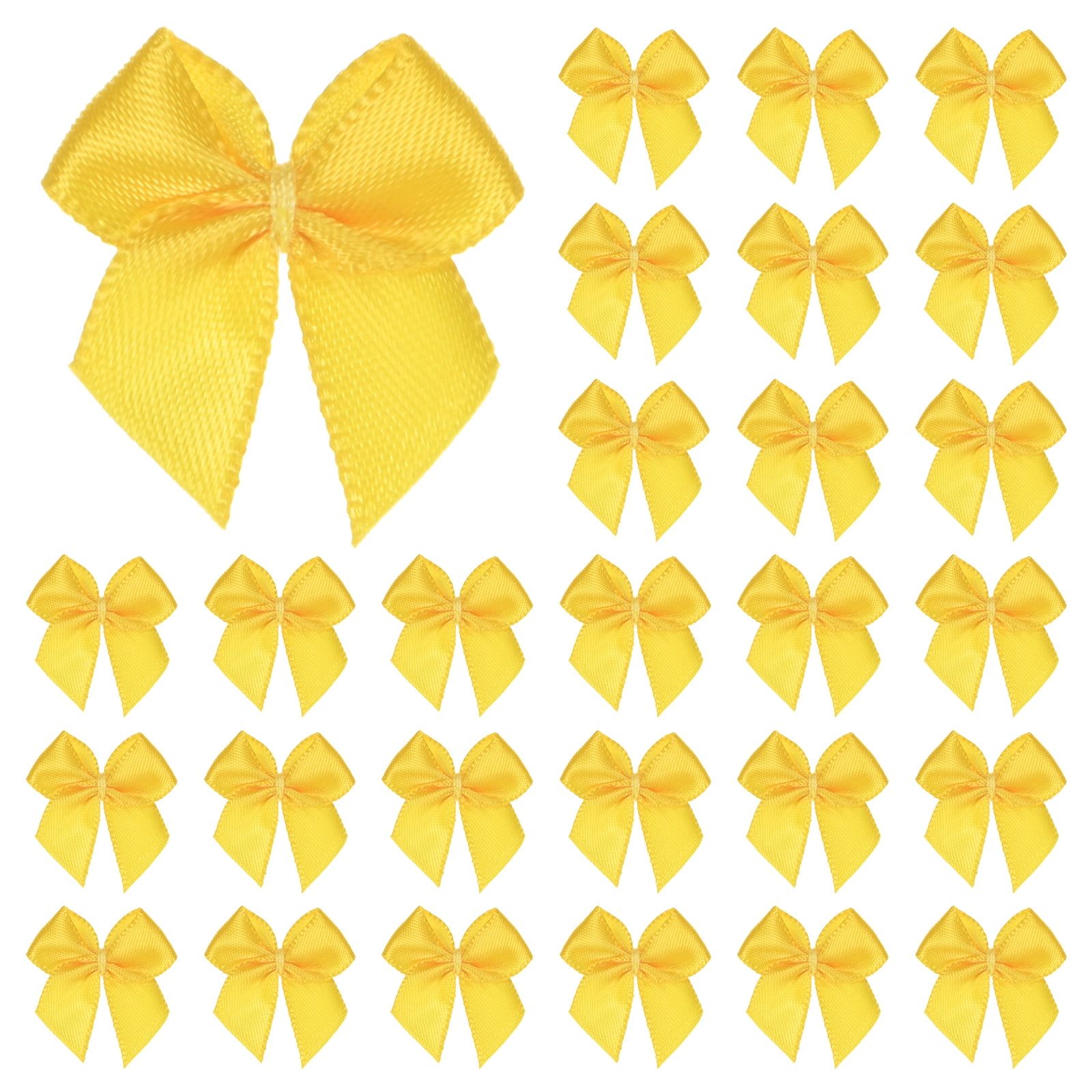 Uxcell 50-Pack Mini Craft Ribbon Bow 1.6x1.6 Inch Checkered Fabric ...